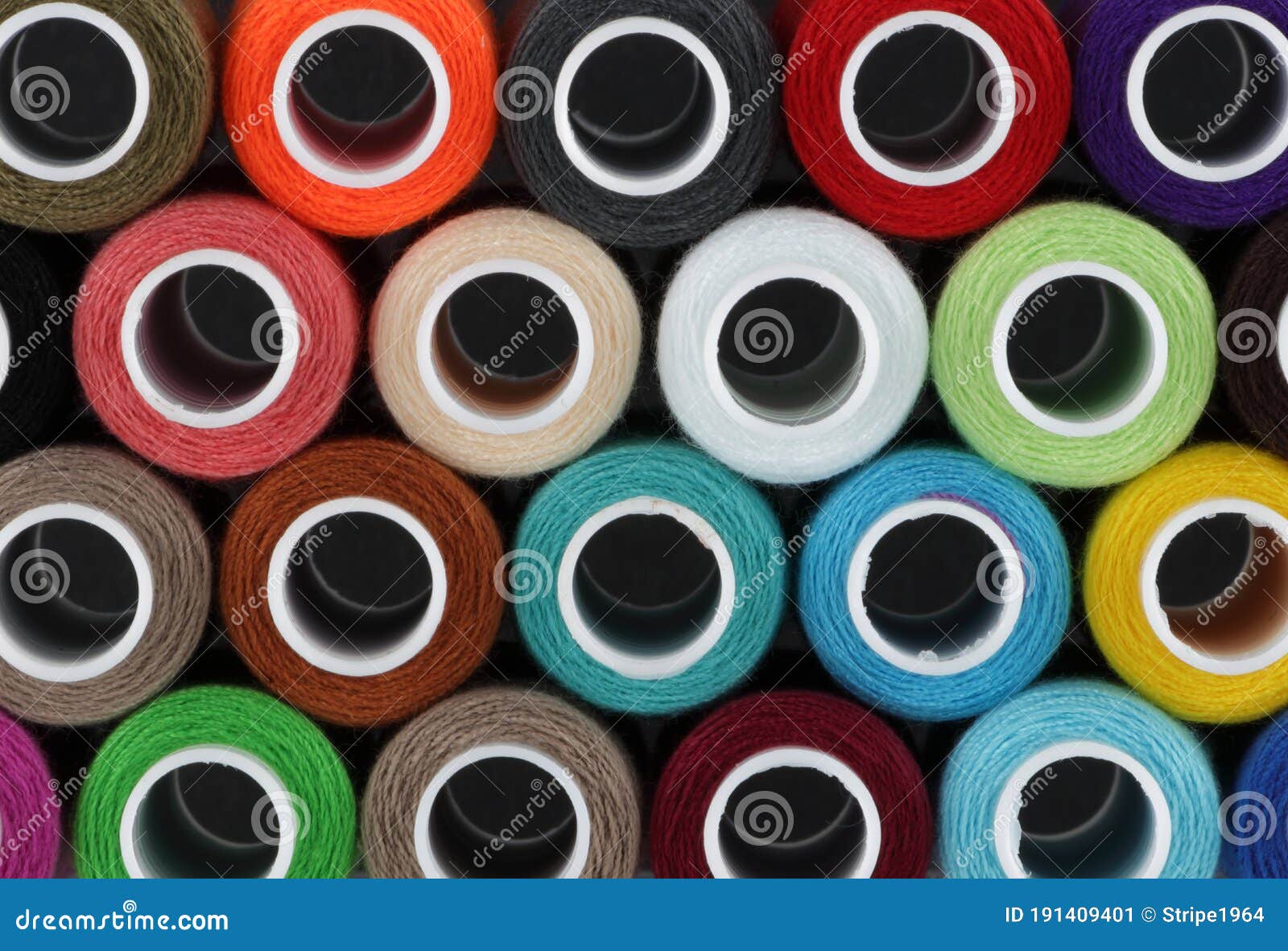 Colored Cotton Reels Background Pattern Close Up Stock Image - Image of ...