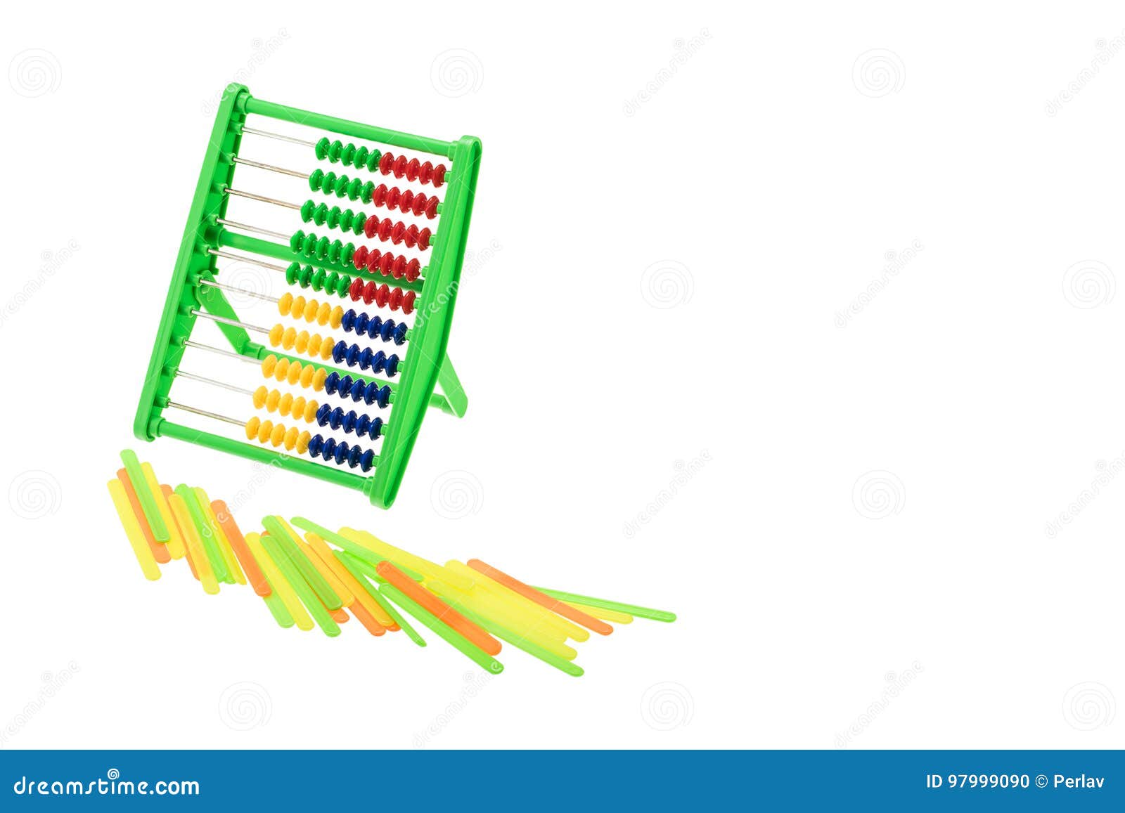 Colored Counting Sticks and Abacus Stock Photo - Image of education ...