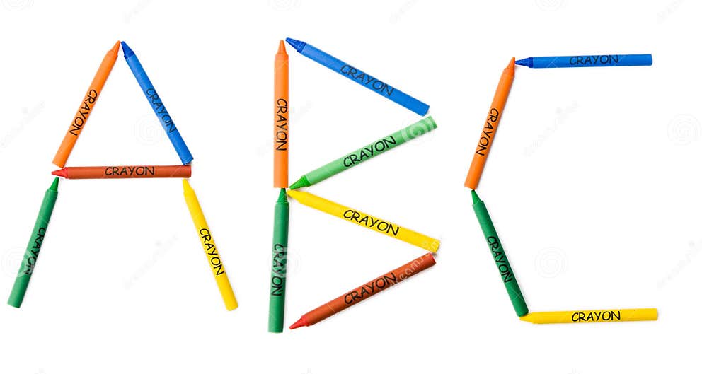 Colored Crayons ABC stock photo. Image of preschool, rainbow - 701584