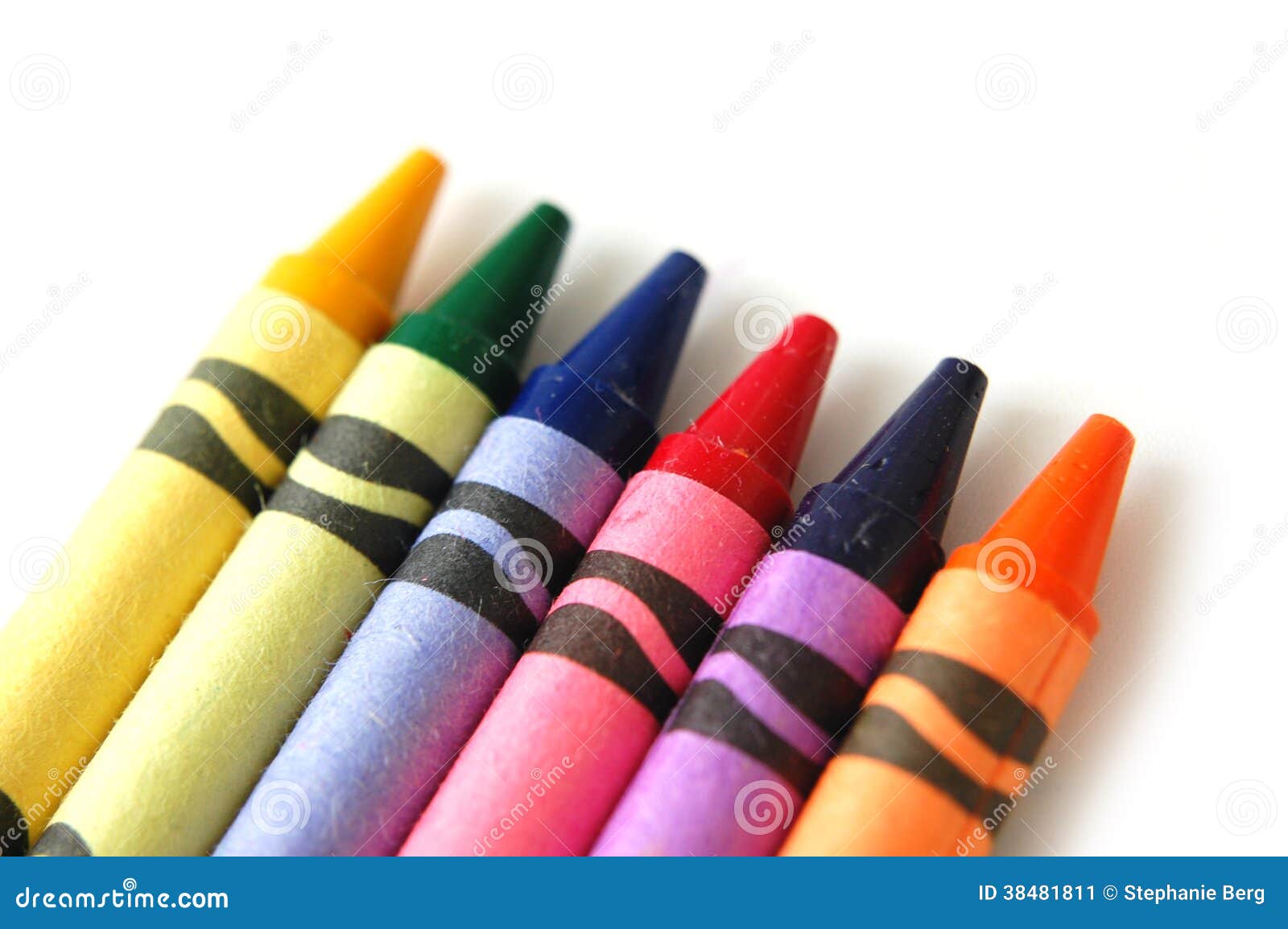 Colored Crayons stock image. Image of yellow, sharpened - 38481811
