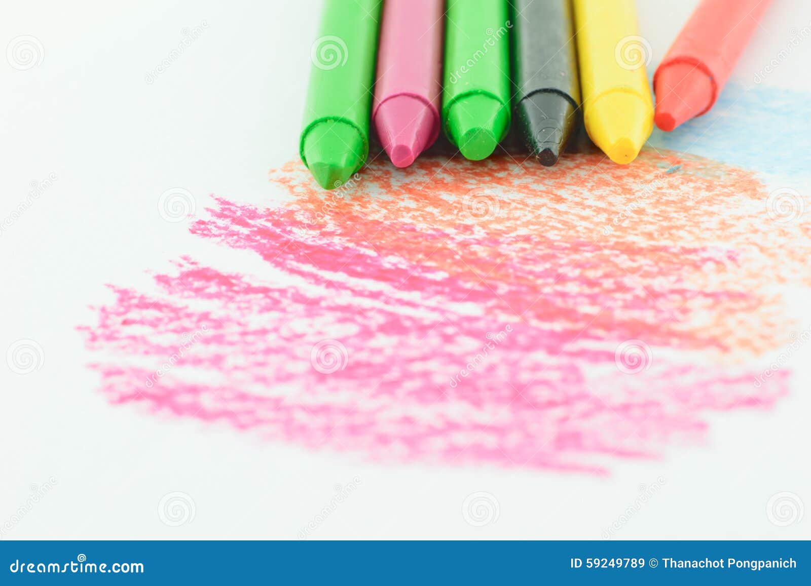 Colored crayons stock image. Image of drawing, crayons - 59249789