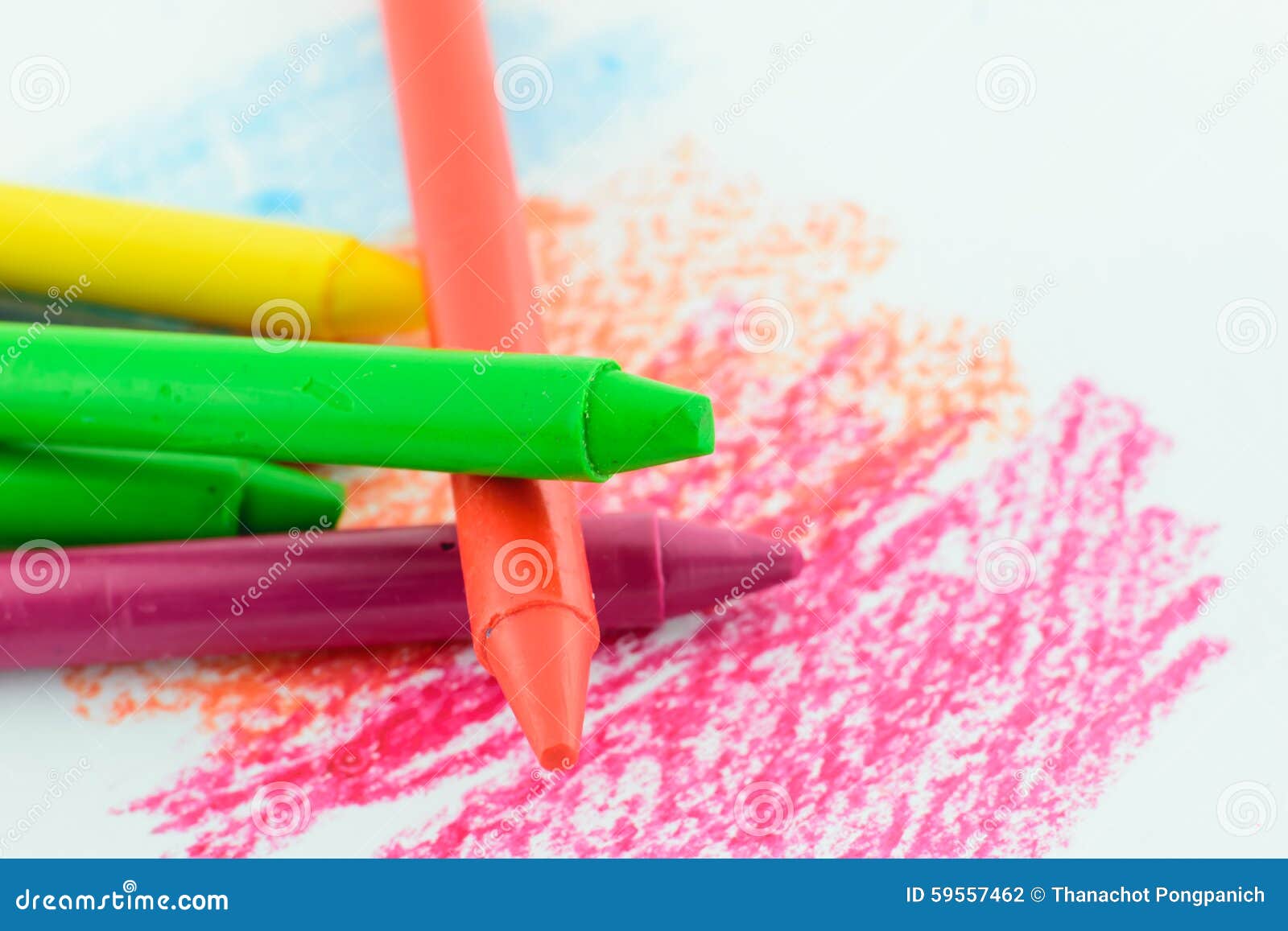 Colored crayons stock photo. Image of multi, orange, education - 59557462