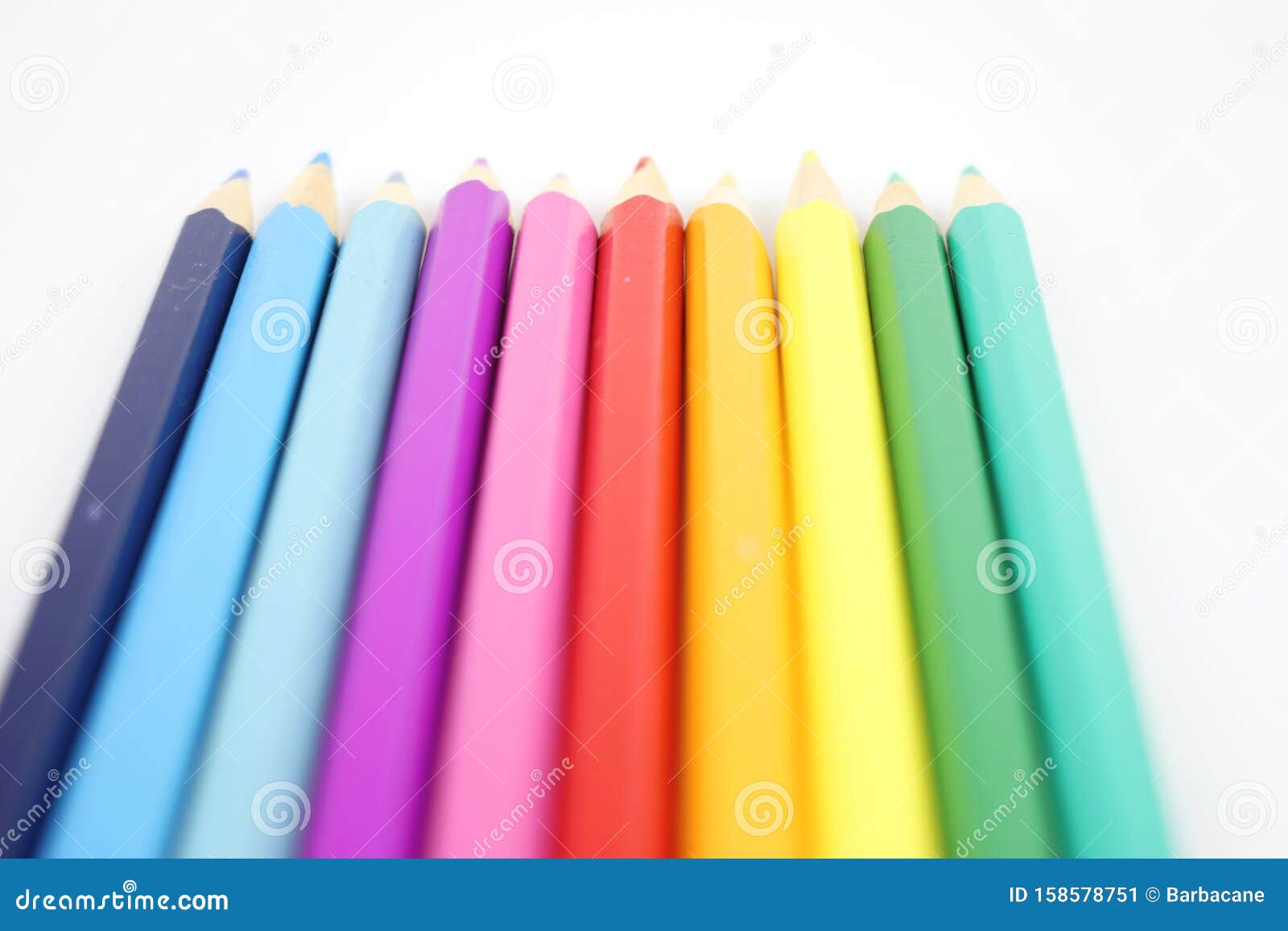 Colored Crayons, Ten Different Colors Stock Image - Image of book ...