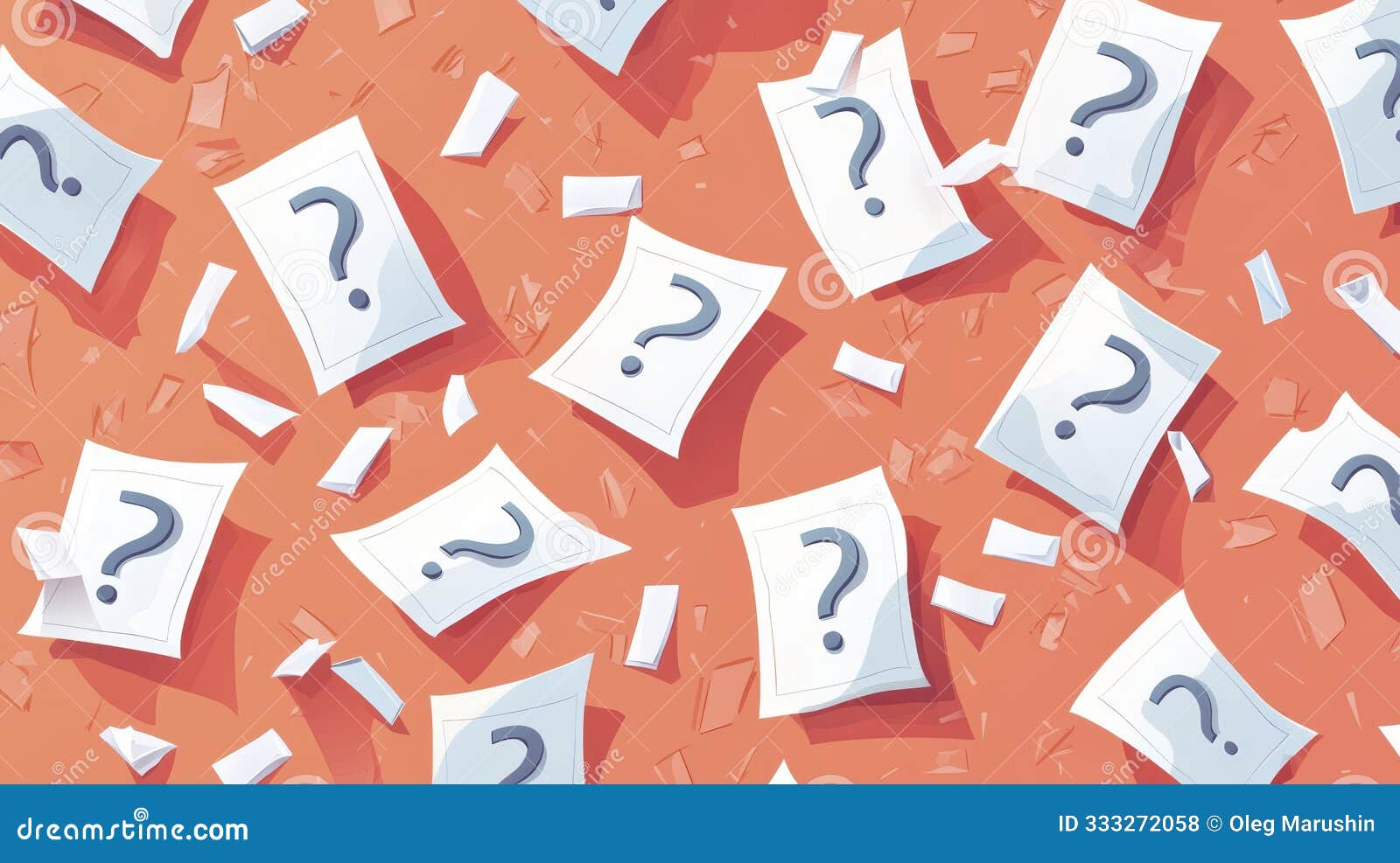 Colored Crumpled Paper with Question Marks is a Background for Quizzes ...