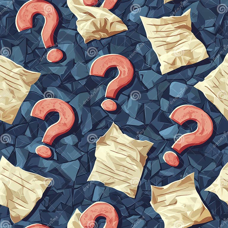 Colored Crumpled Paper with Question Marks is a Background for Quizzes ...