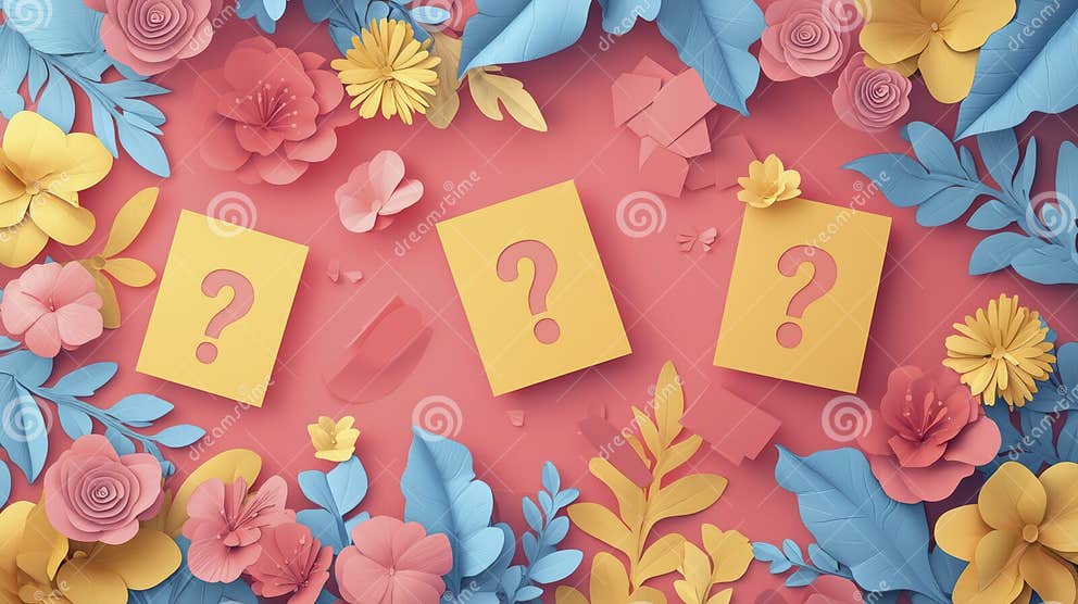 Colored Crumpled Paper with Question Marks is a Background for Quizzes ...