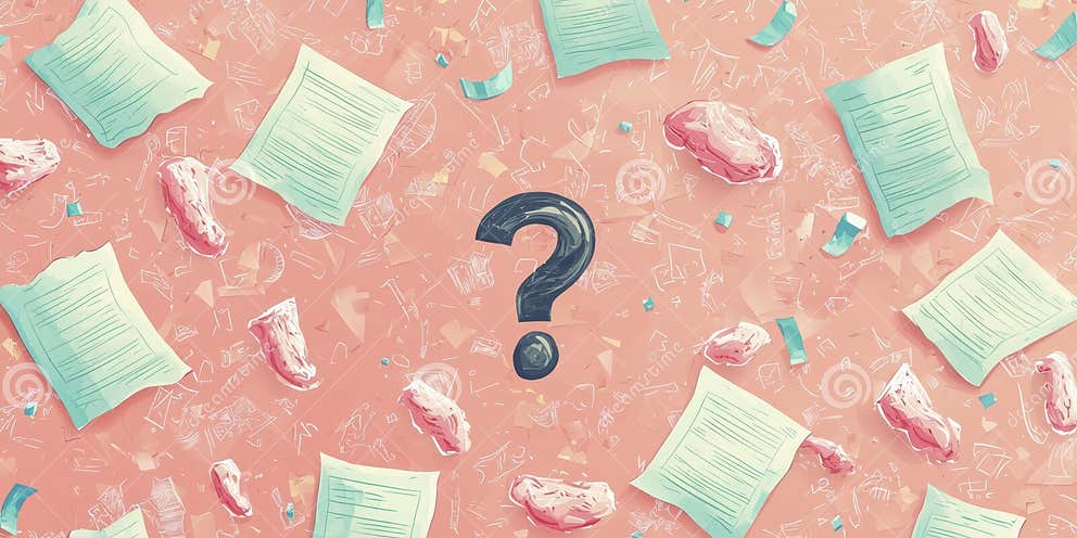 Colored Crumpled Paper with Question Marks is a Background for Quizzes ...