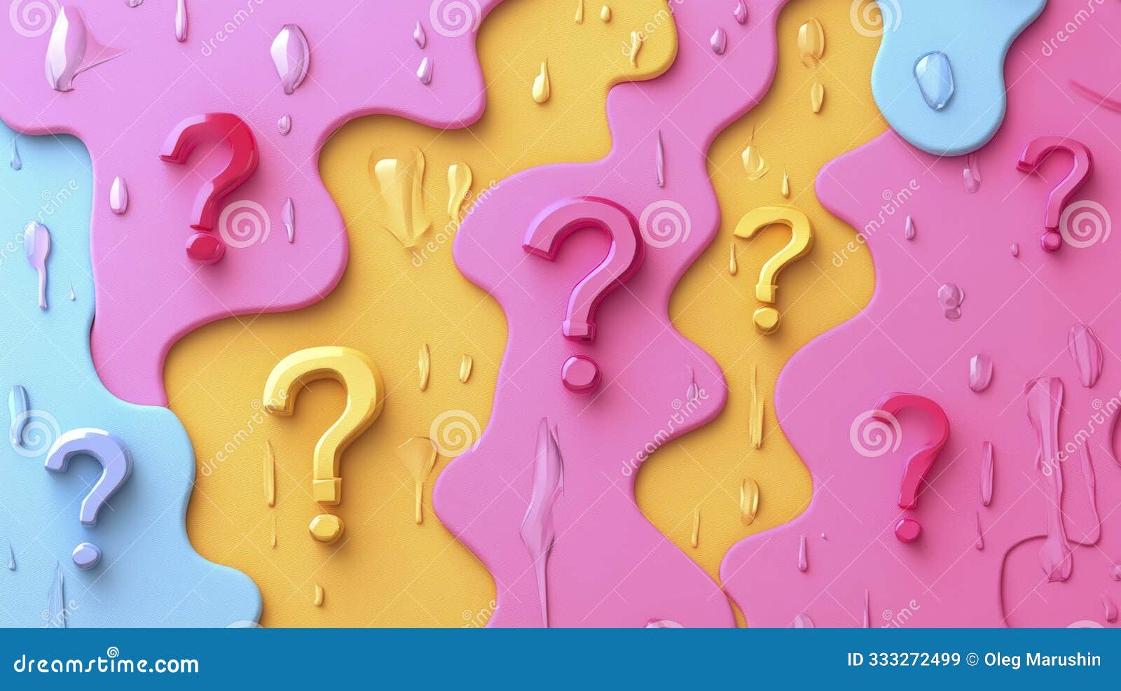 Colored Crumpled Paper with Question Marks is a Background for Quizzes ...