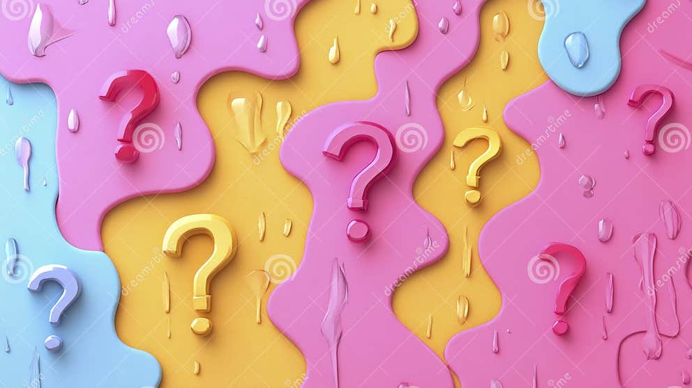 Colored Crumpled Paper with Question Marks is a Background for Quizzes ...