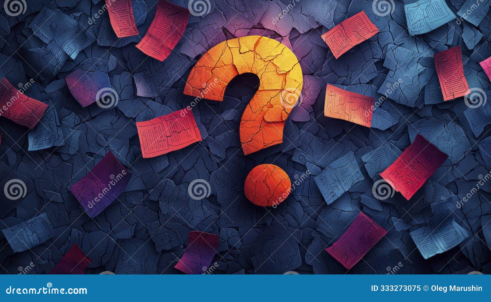 Colored Crumpled Paper with Question Marks is a Background for Quizzes ...