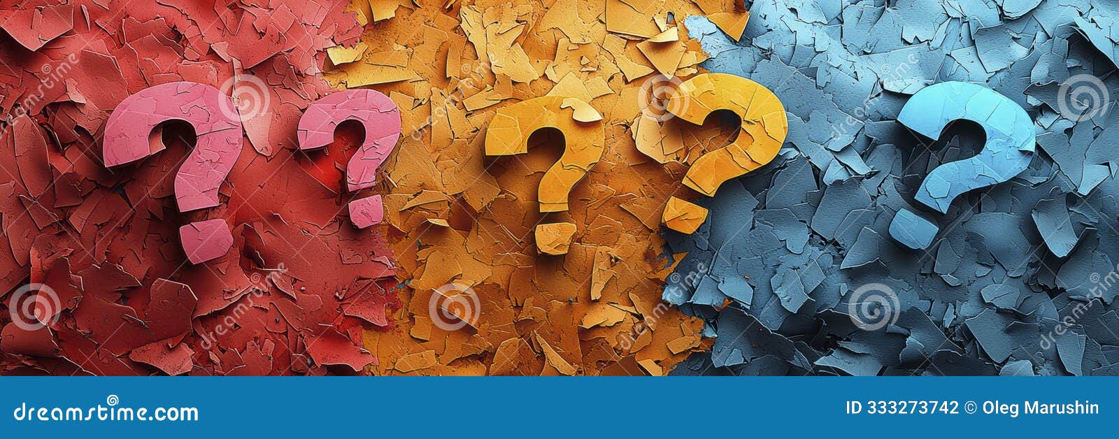 Colored Crumpled Paper with Question Marks is a Background for Quizzes ...