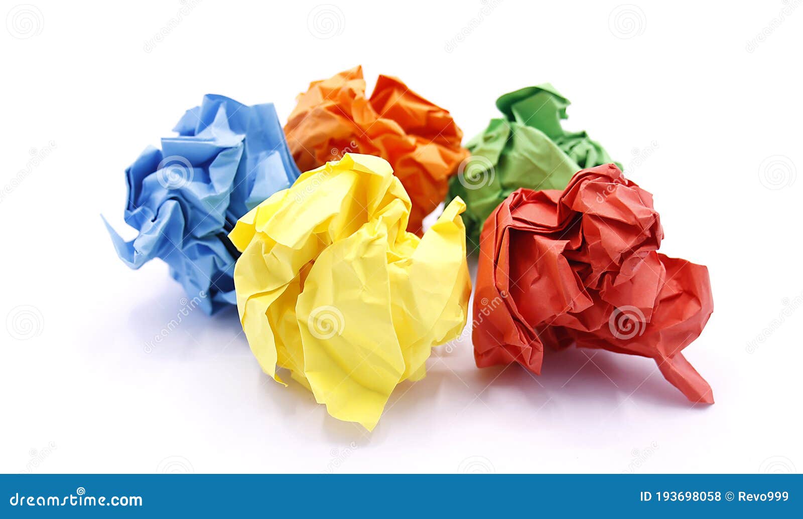 Colored Crumpled Paper Rolled into a Ball Stock Photo - Image of ...