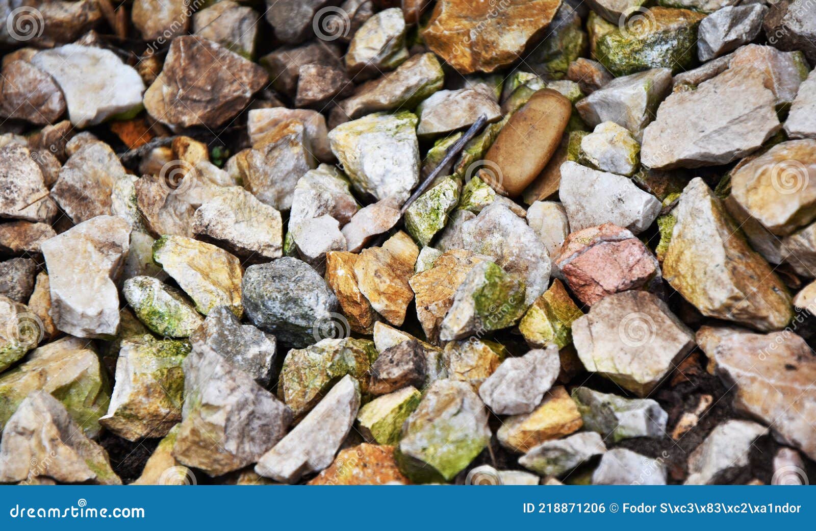 Colored Crushed Stone Close-up Exposure. Stock Photo - Image of ...