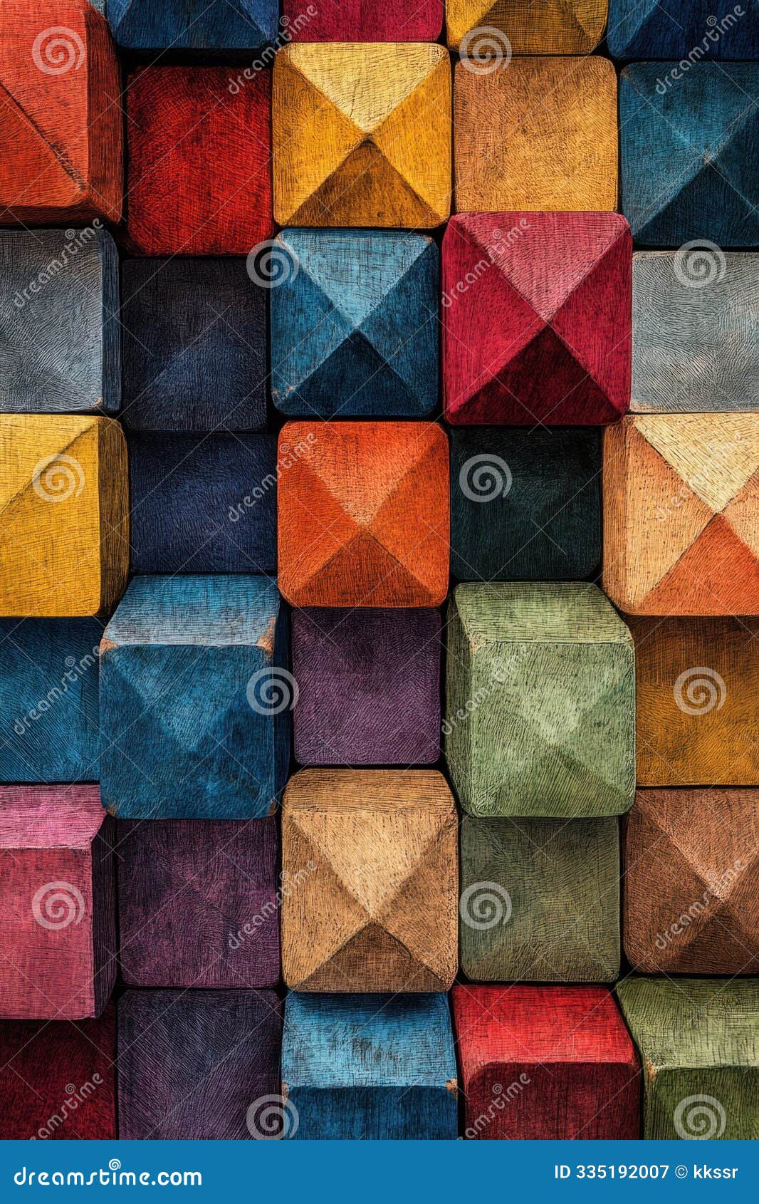 Colored Cube Arrangement, a Lively Display of Colorful Cubes in ...
