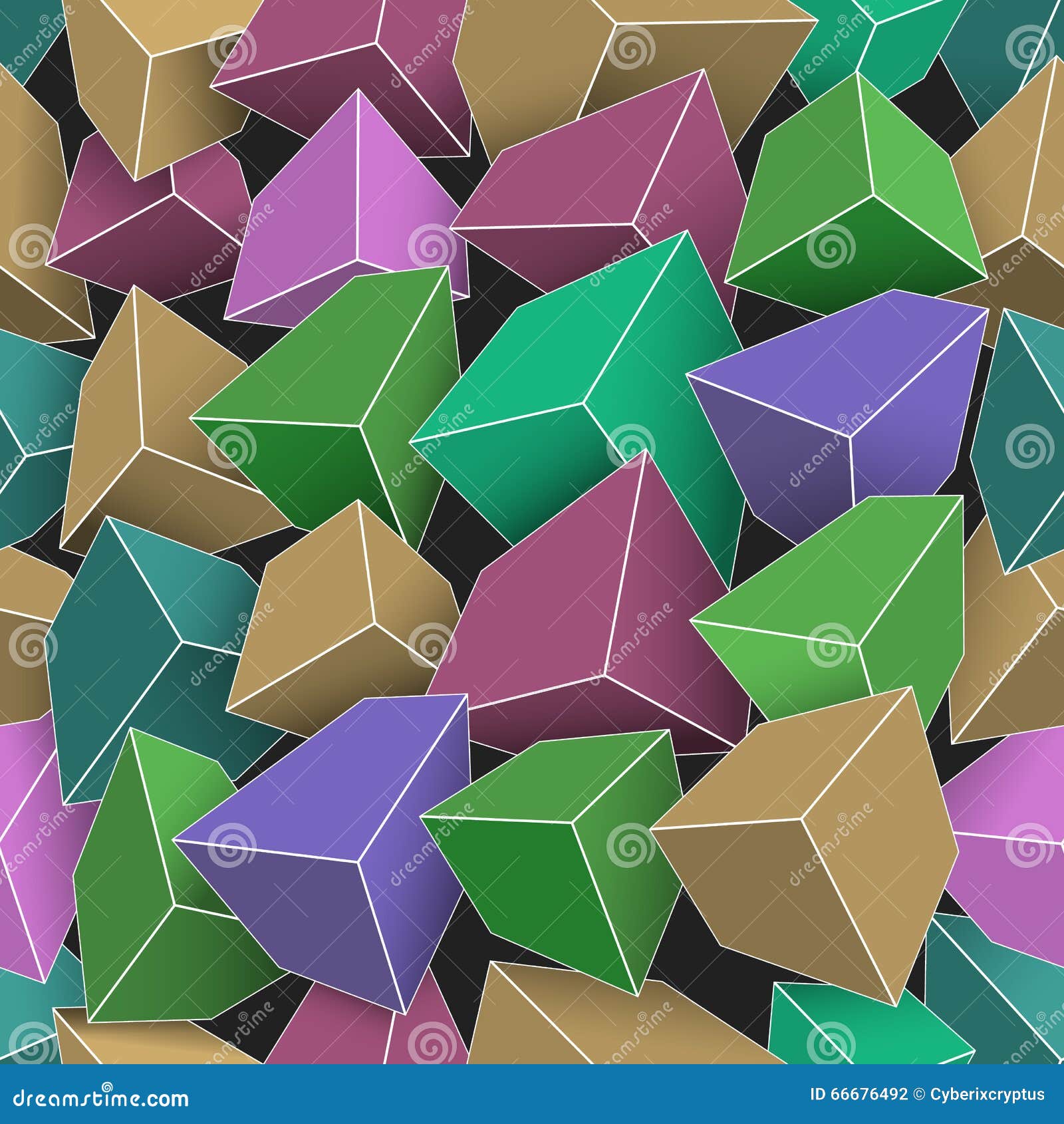 Colored Cubes with Bright Edges Stock Vector - Illustration of pattern ...