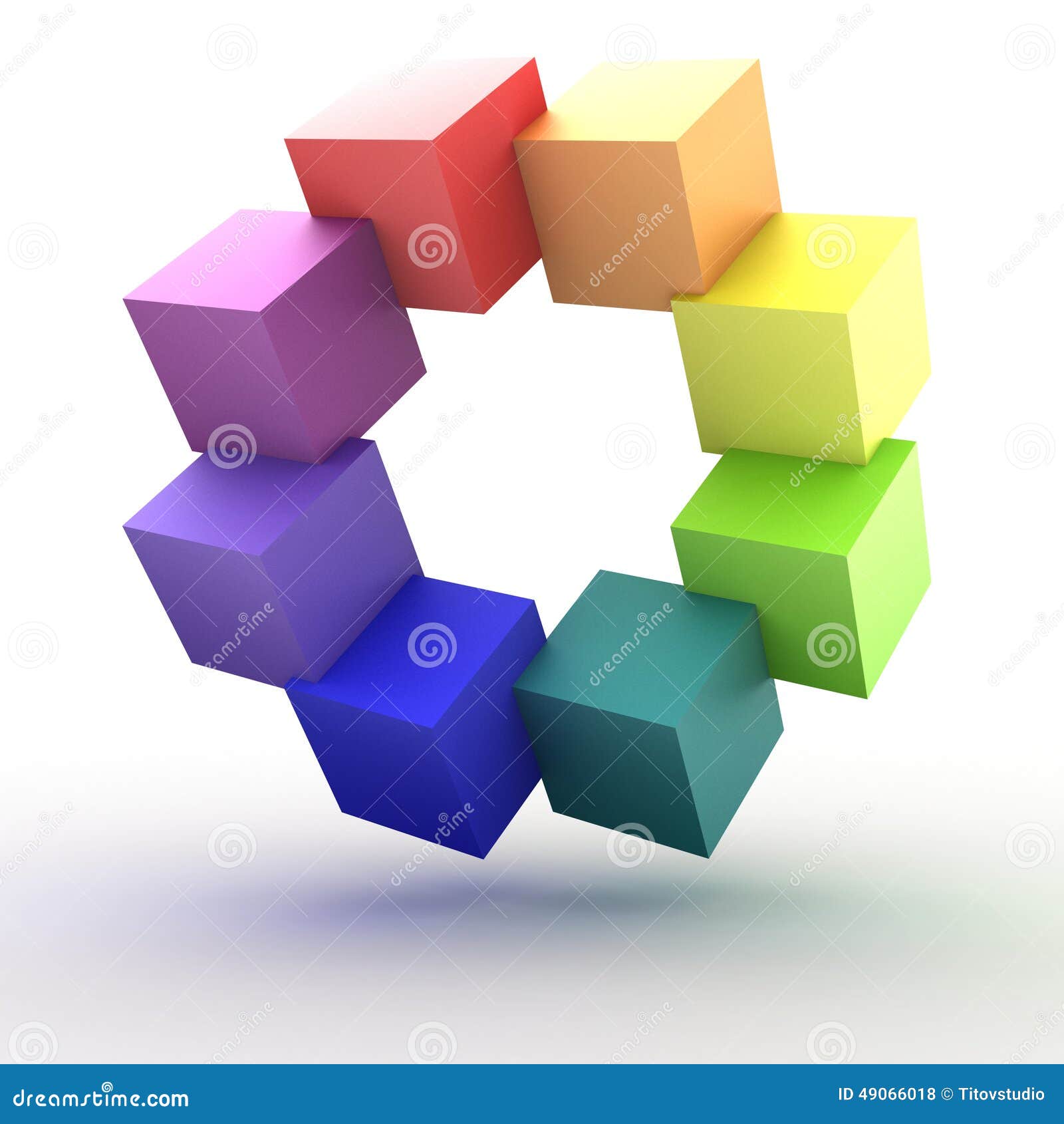 Colored cubes 3D stock illustration. Illustration of decoration - 49066018