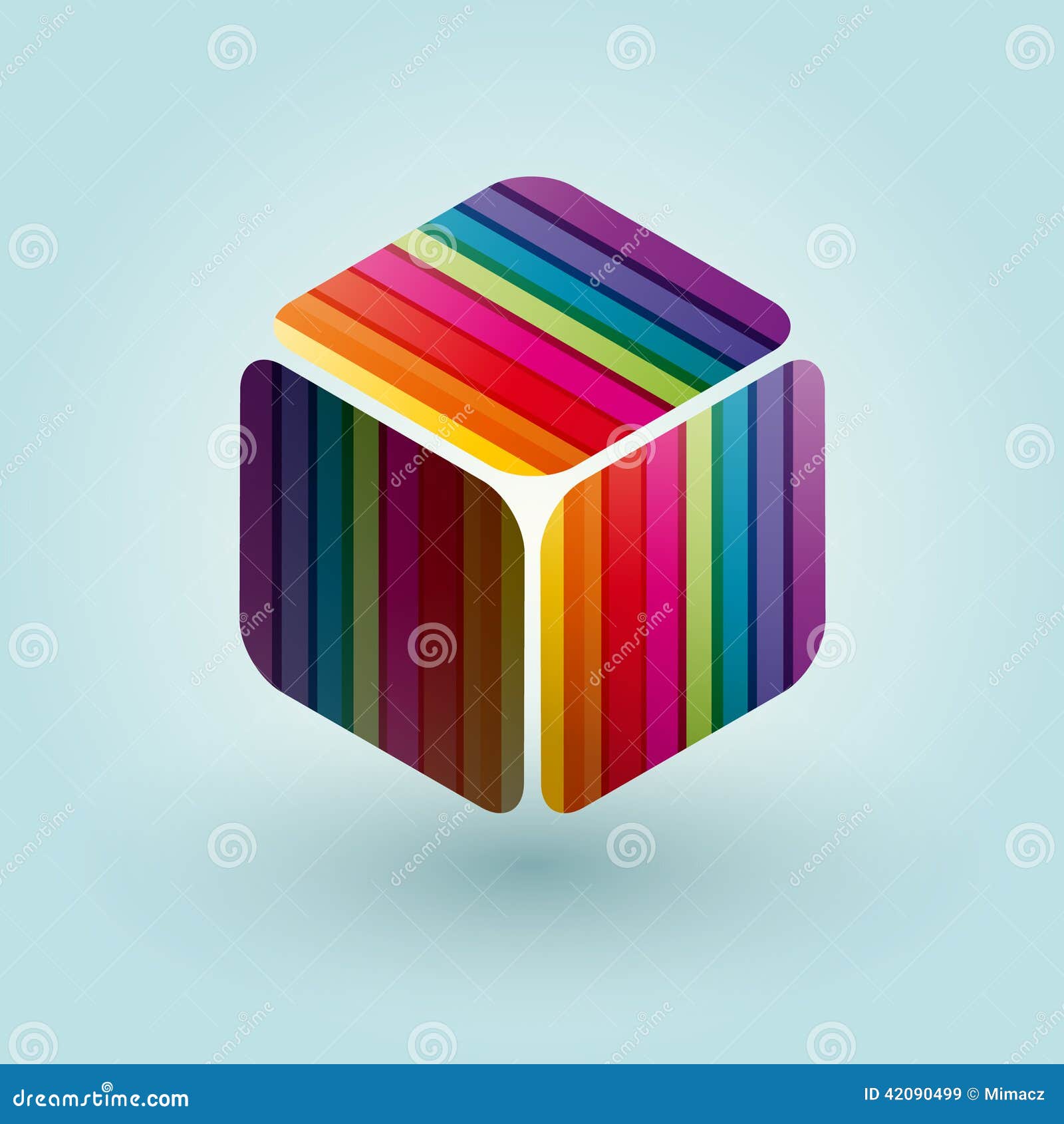 Colored cubes stock vector. Illustration of creative - 42090499