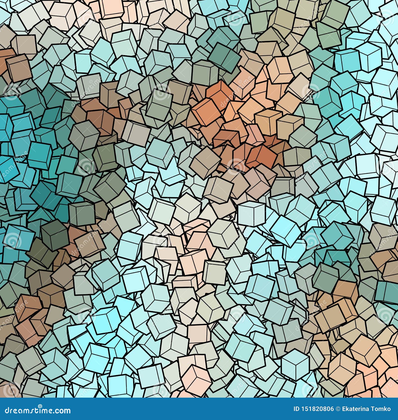 Colored Cubes. Layout for Advertising. Cover Background. Presentation ...