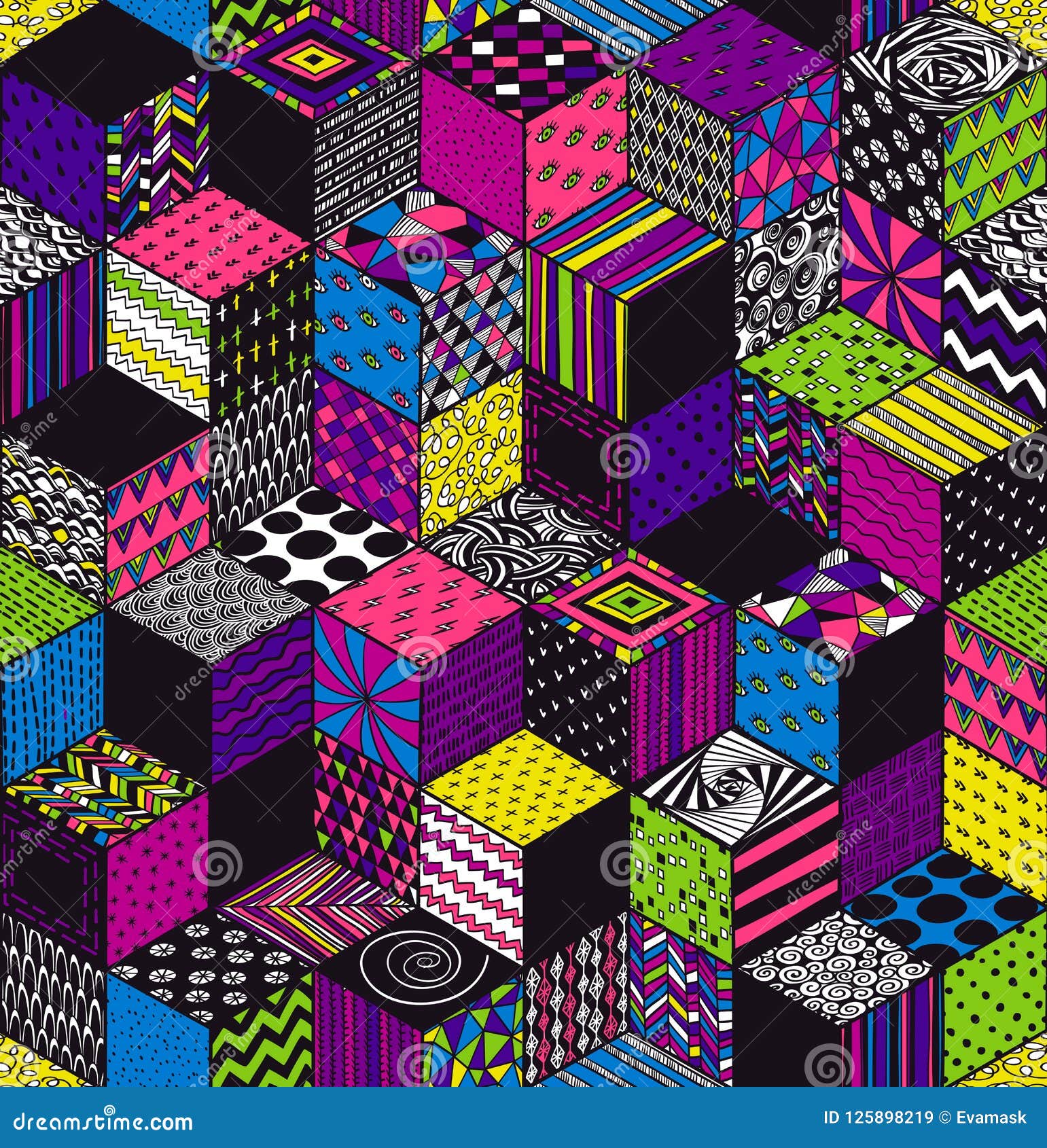 Colored cubes stock vector. Illustration of cover, bold - 125898219