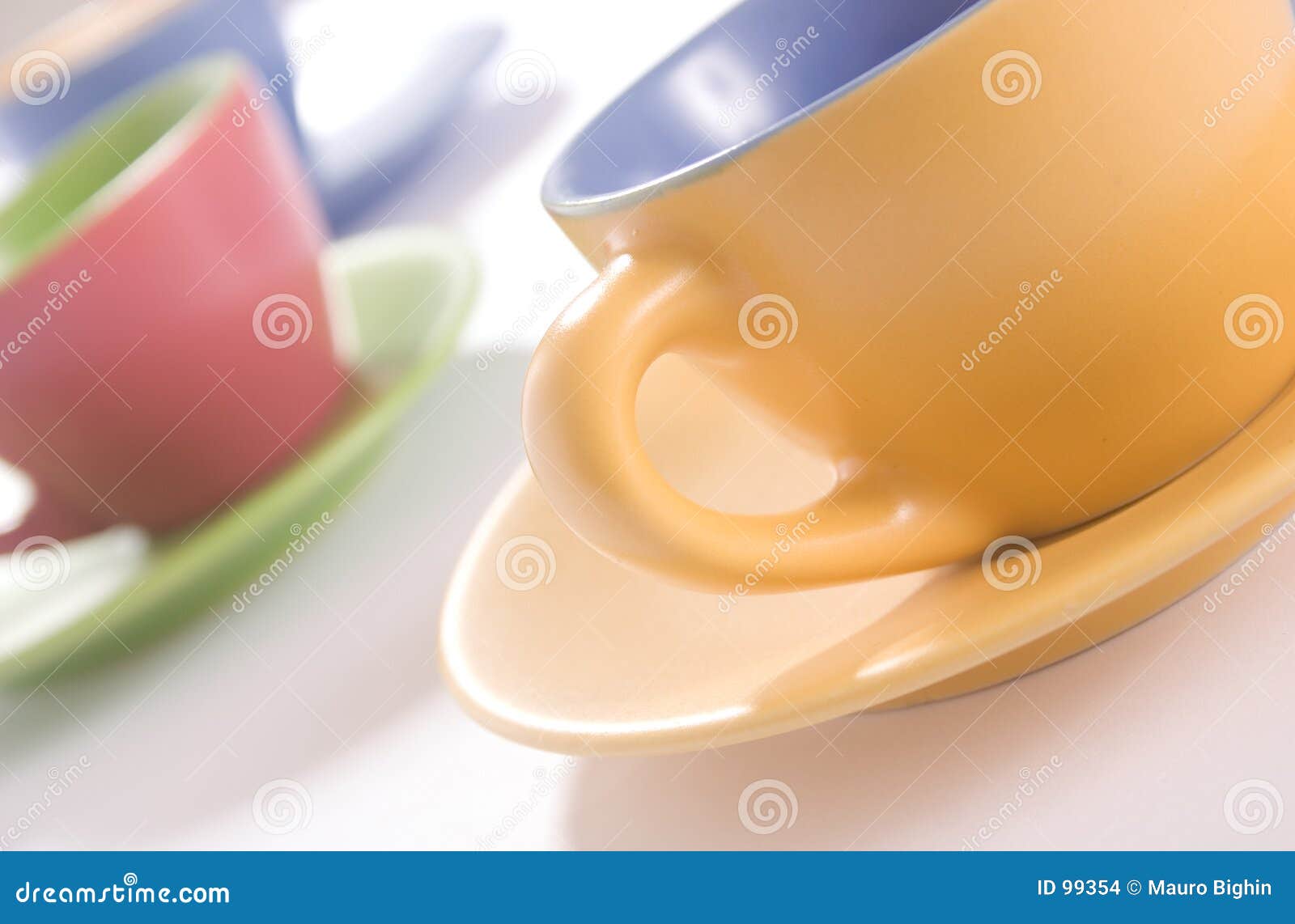 Colored cups stock photo. Image of breakfast, cups, drink - 99354