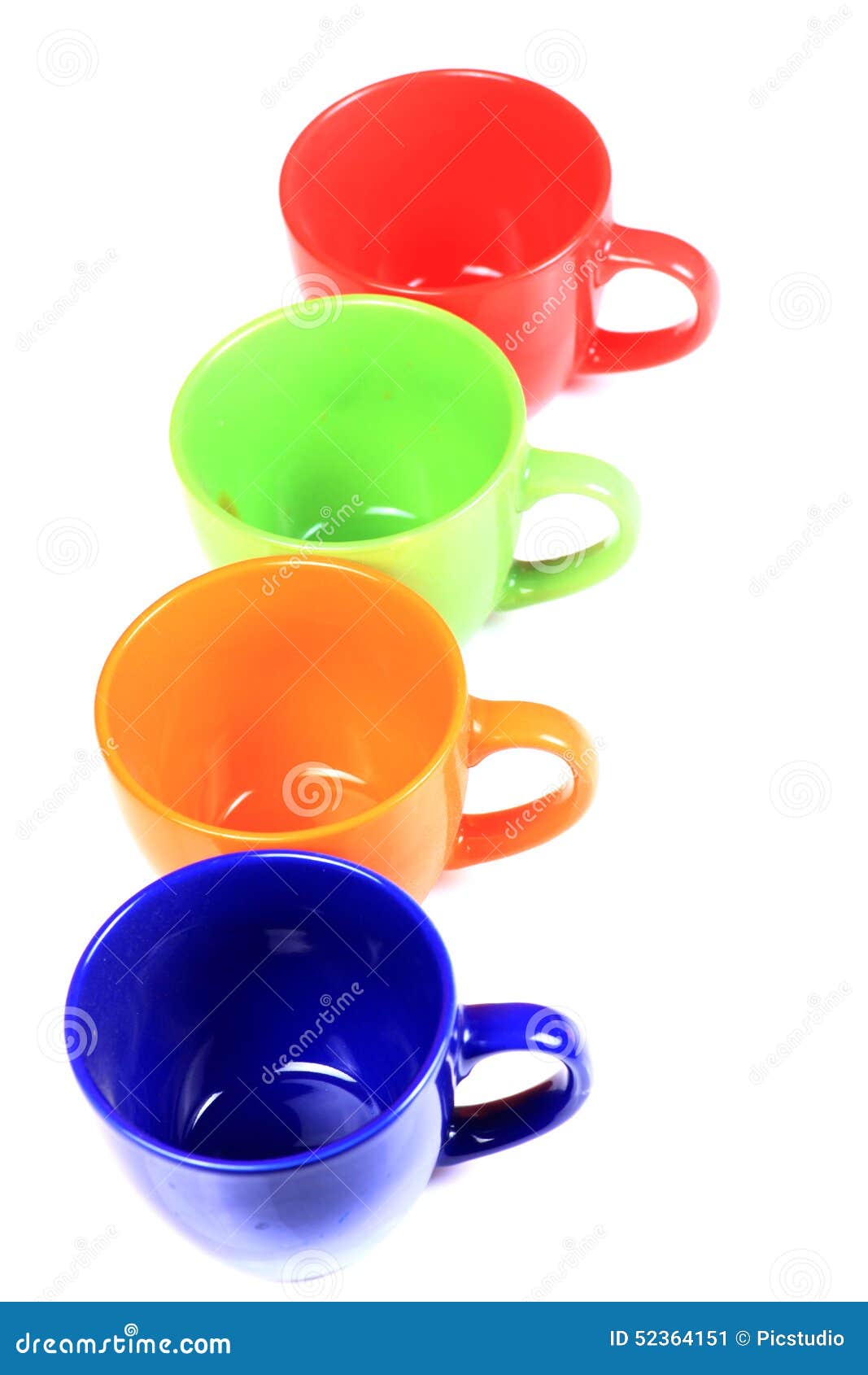 Colored cups stock image. Image of white, brittle, blue - 52364151