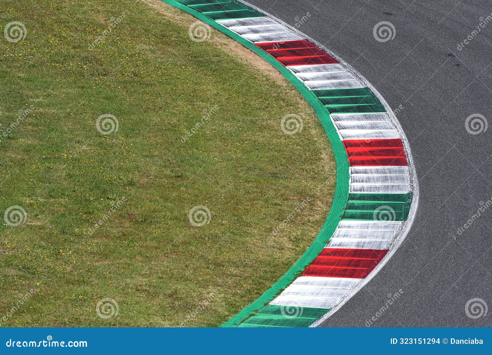 Colored Curb on a Racing Track Stock Photo - Image of competition, race ...