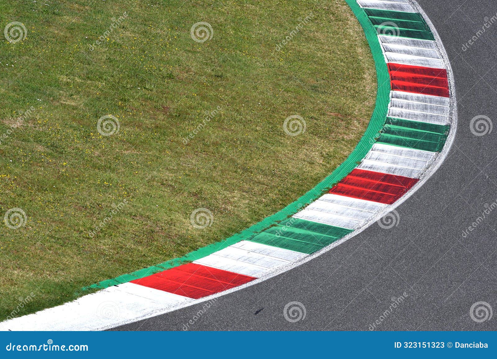 Colored Curb on a Racing Track Stock Image - Image of speed, transport ...