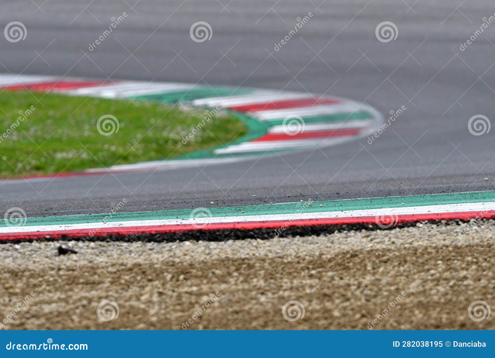 Colored Curbs on a Racing Track Stock Image - Image of curve, curbs ...