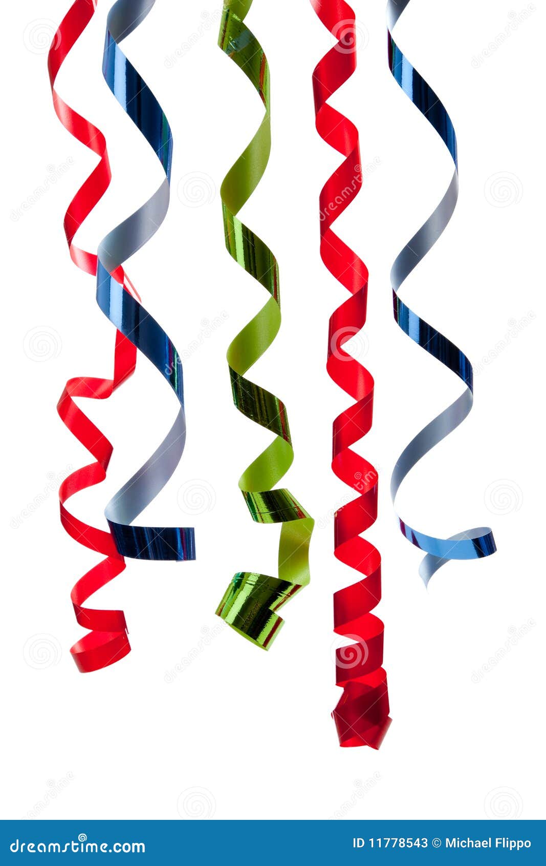 Colored Curled Ribbon