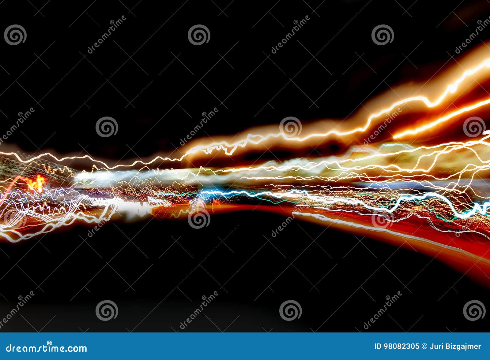 Colored Curved Lines of Light on a Black Background Stock Image - Image ...