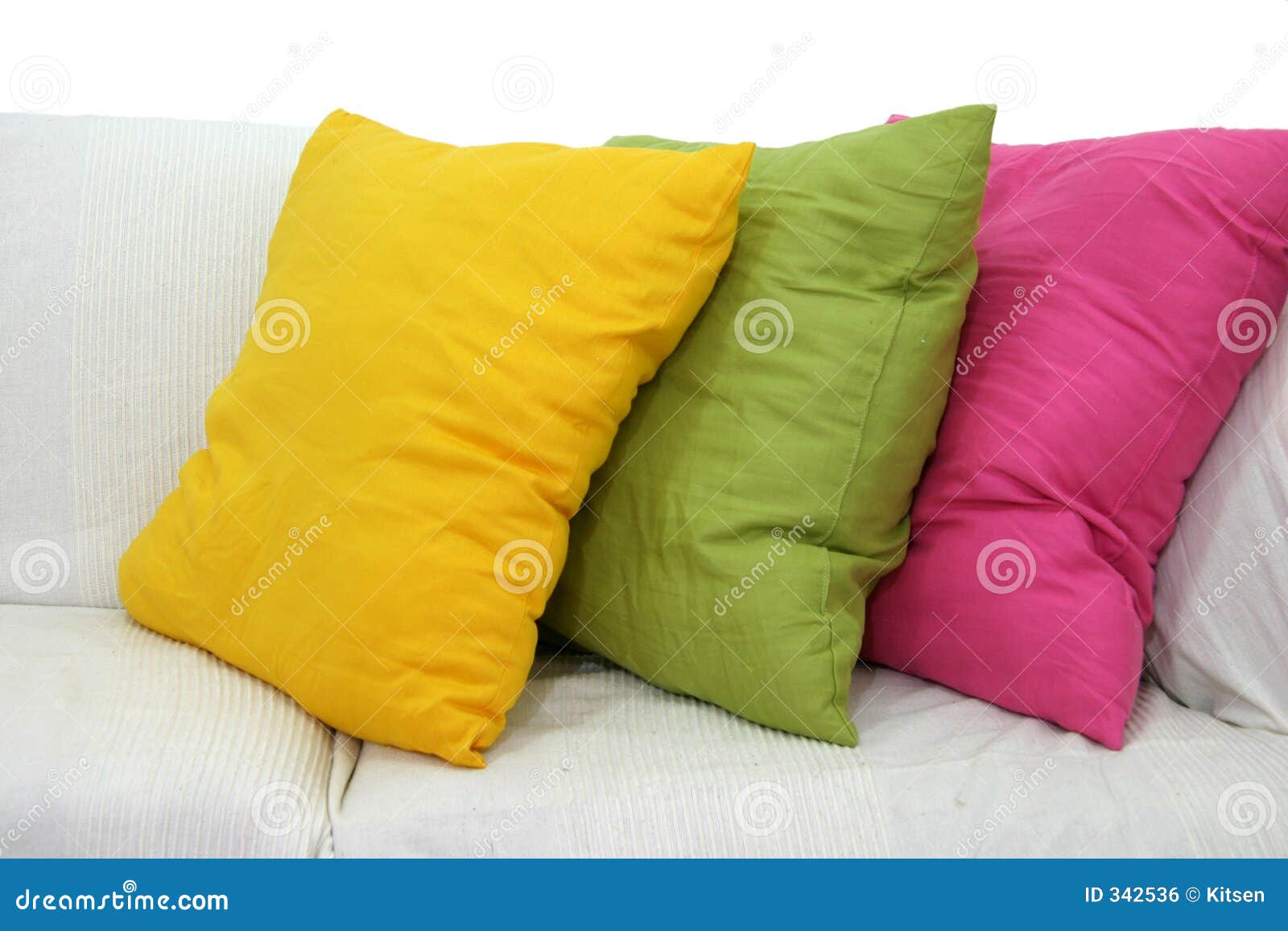 Colored Cushions stock photo. Image of synthetic, soft - 342536
