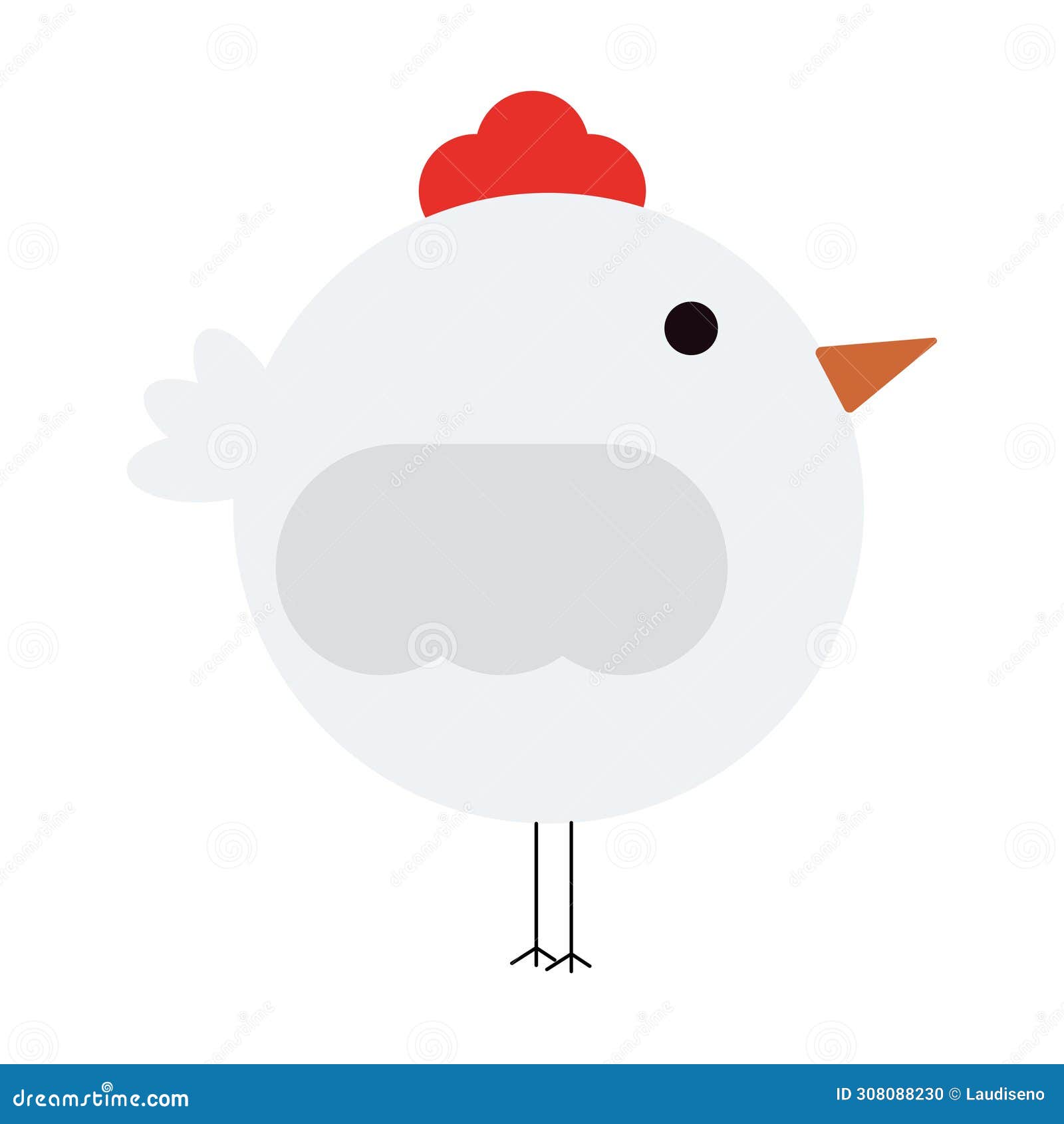 Colored Cute Chicken Character Vector Stock Vector - Illustration of ...