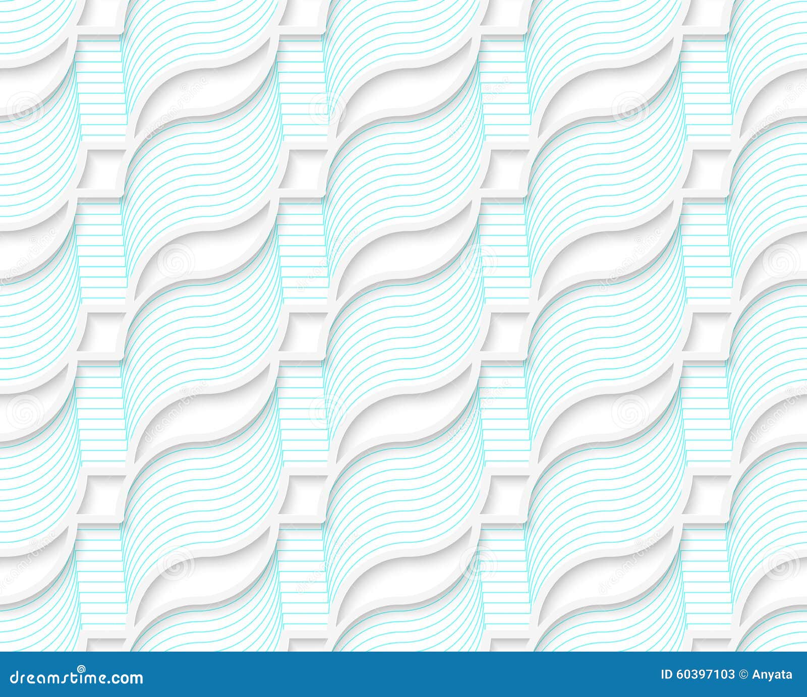 Colored 3D Blue Diagonal Wavy Ribbons Stock Vector - Illustration of ...