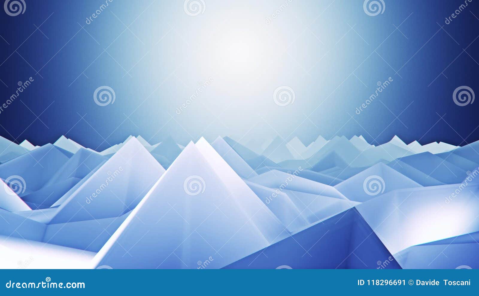 3D Blue Low Poly Mountains Lateral Scroll Loopable Background Stock ...