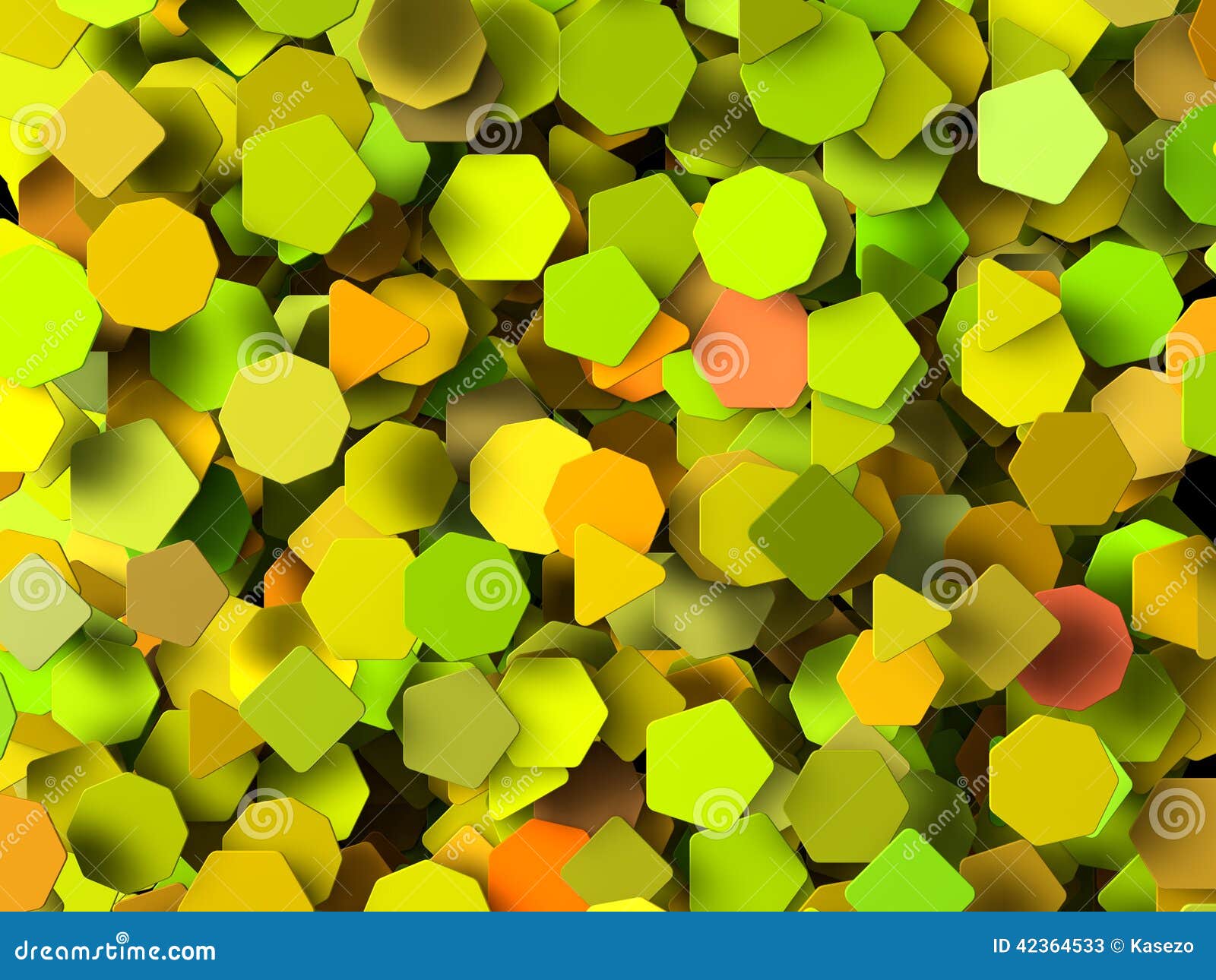 Colored 3d Geometric Shapes Stock Illustration - Illustration of ...