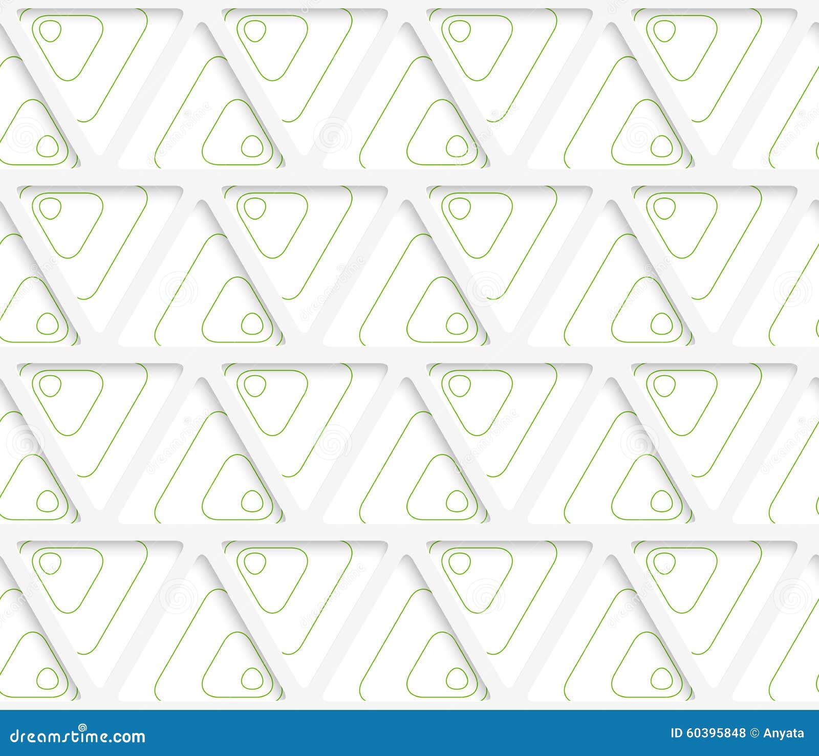 Colored 3D Green Rounded Triangles with Grid Stock Vector ...