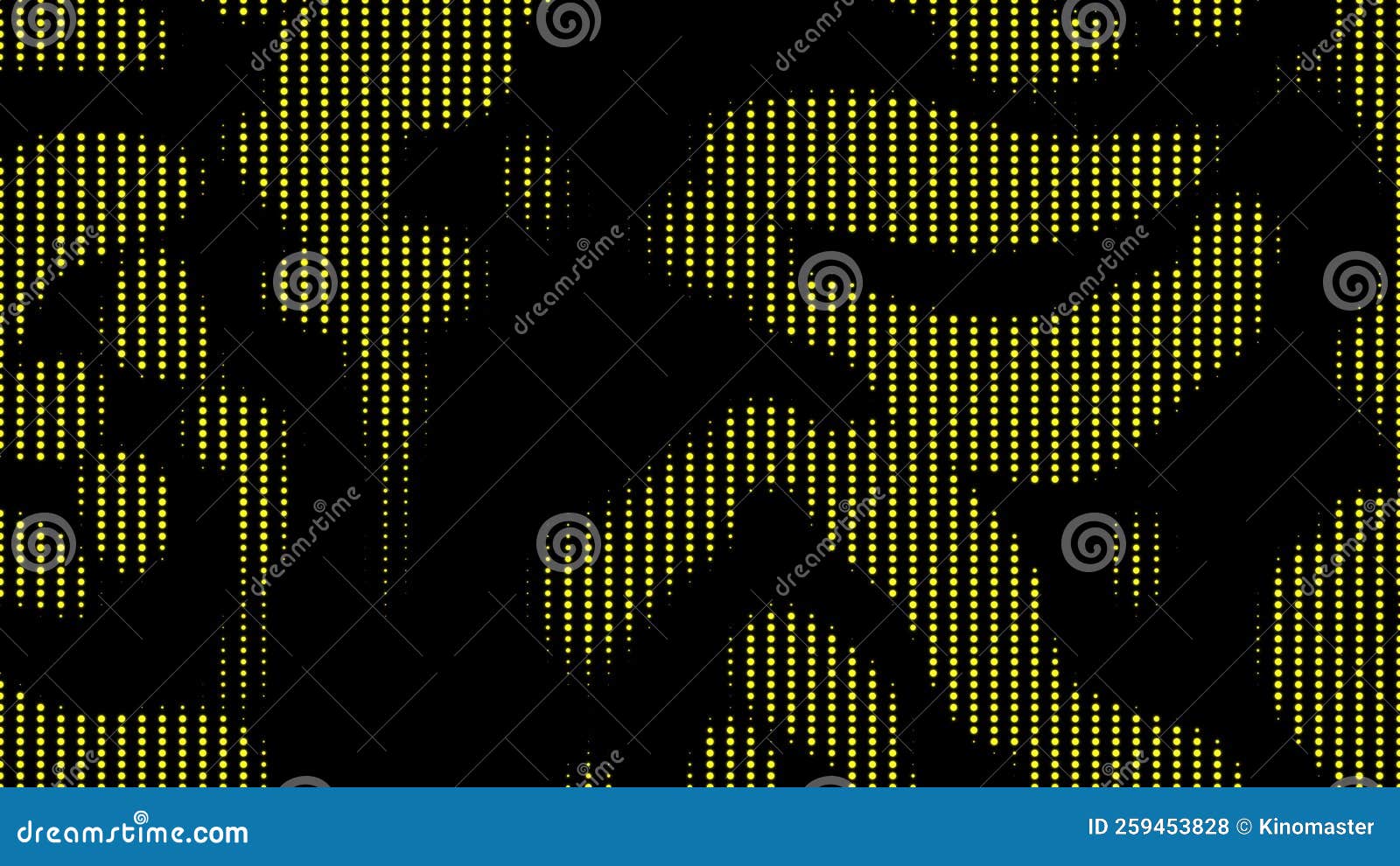 Colored 3D Rendering Background of Yellow Dots of Different Sizes on ...