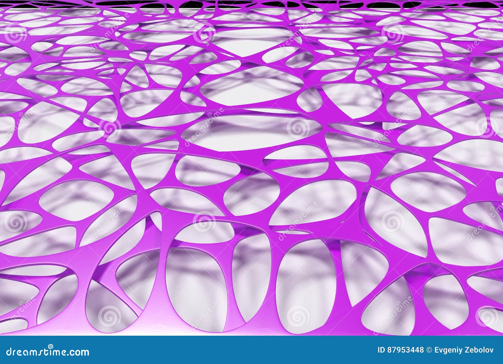Colored 3d Voronoi Organic Structure on White Background Stock ...