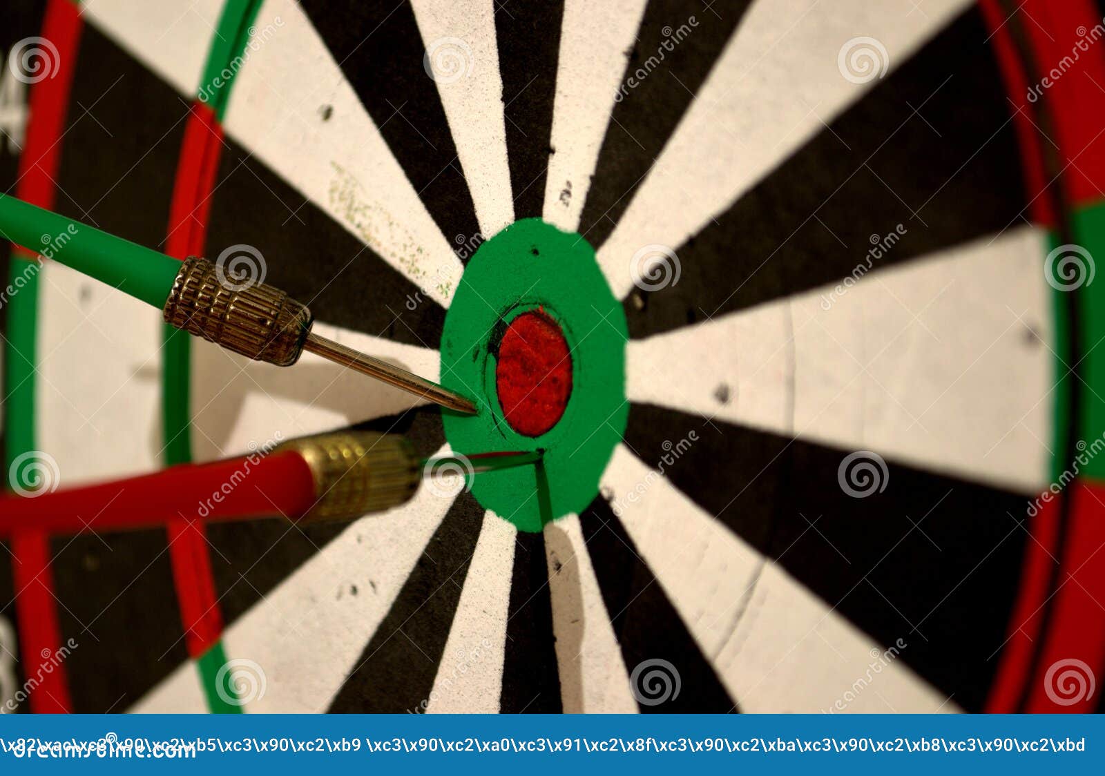 Colored darts on the wall. stock photo. Image of green - 220228424