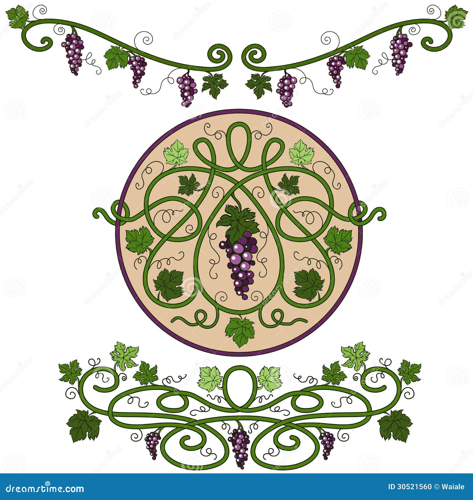 Colored Decorative Elements Stock Vector - Illustration of fruit, bunch ...
