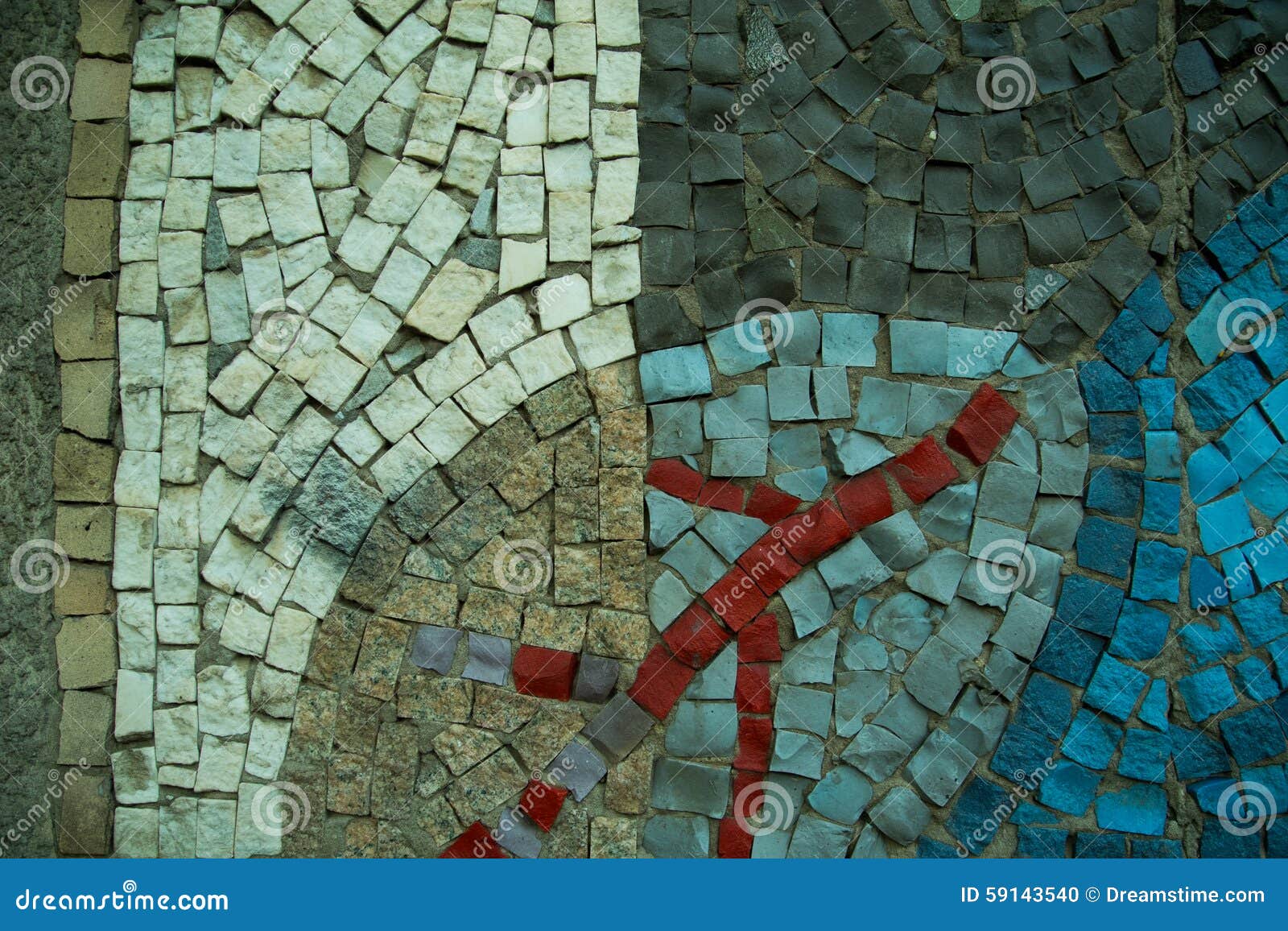 A Colored Decorative Paving Stone Background with Floral Pattern Stock ...