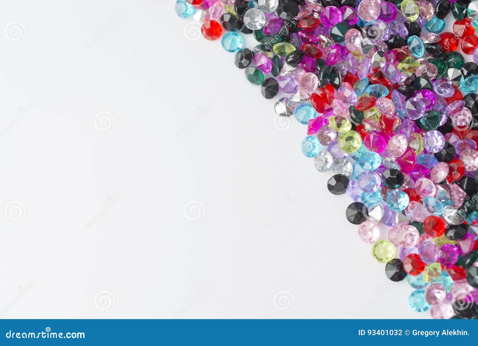Colored Decorative Stones on a White Background. Stock Photo - Image of ...