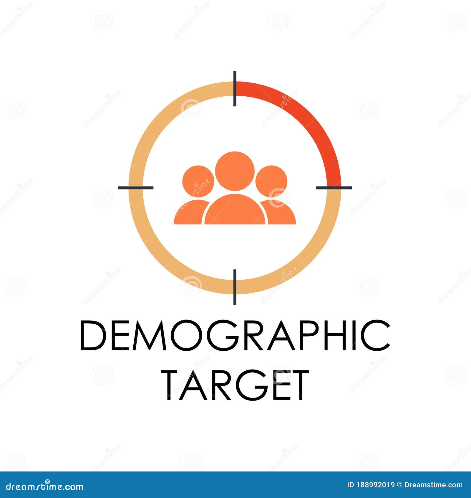 Colored Demographic Target Illustration. Element of Marketing and ...
