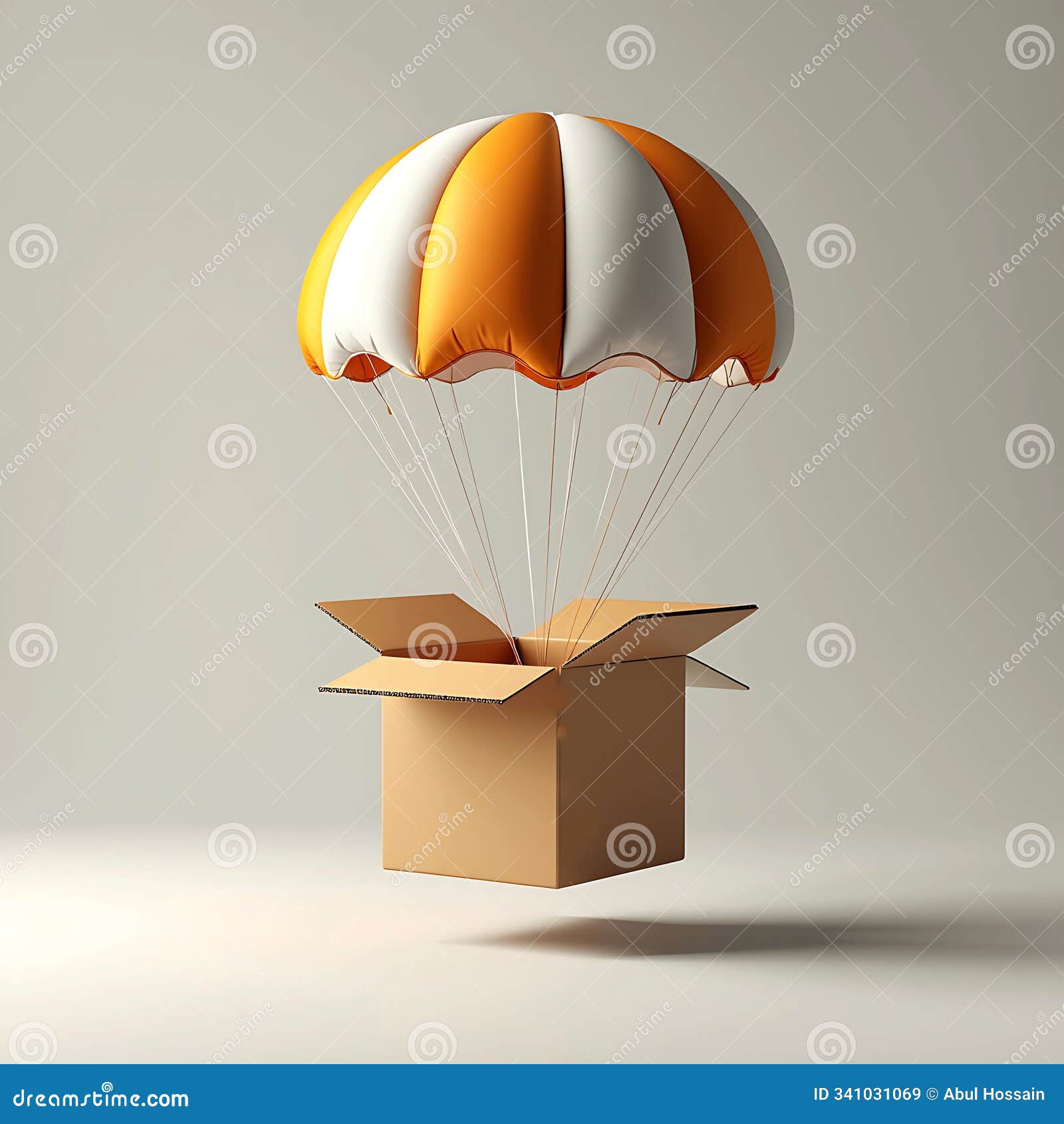 Colored Design Presenting a Package Prepared To Be Shipped . Gift Box ...