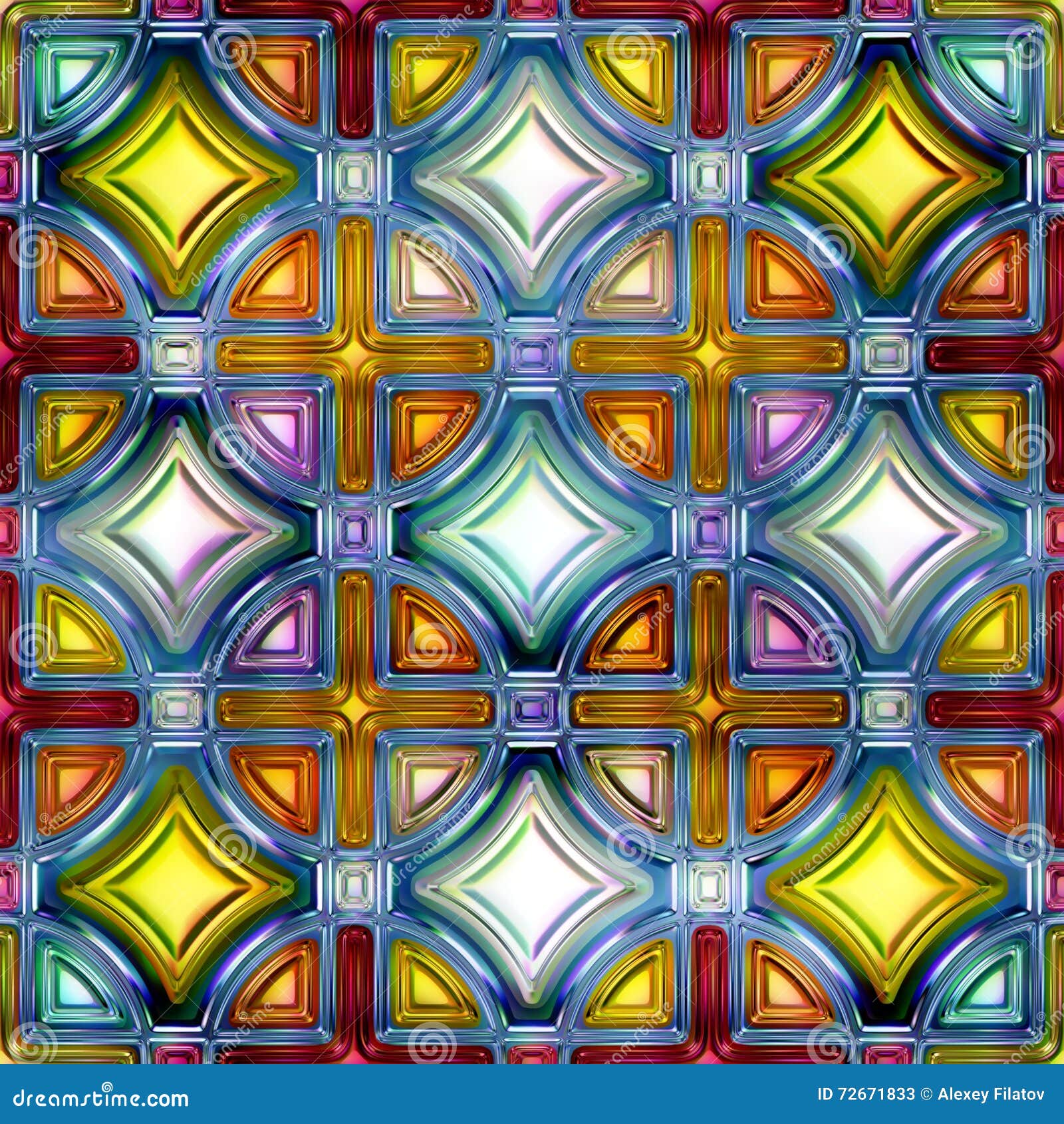 Colored Diamonds Seamless Background Bright Shiny Abstract 3D ...