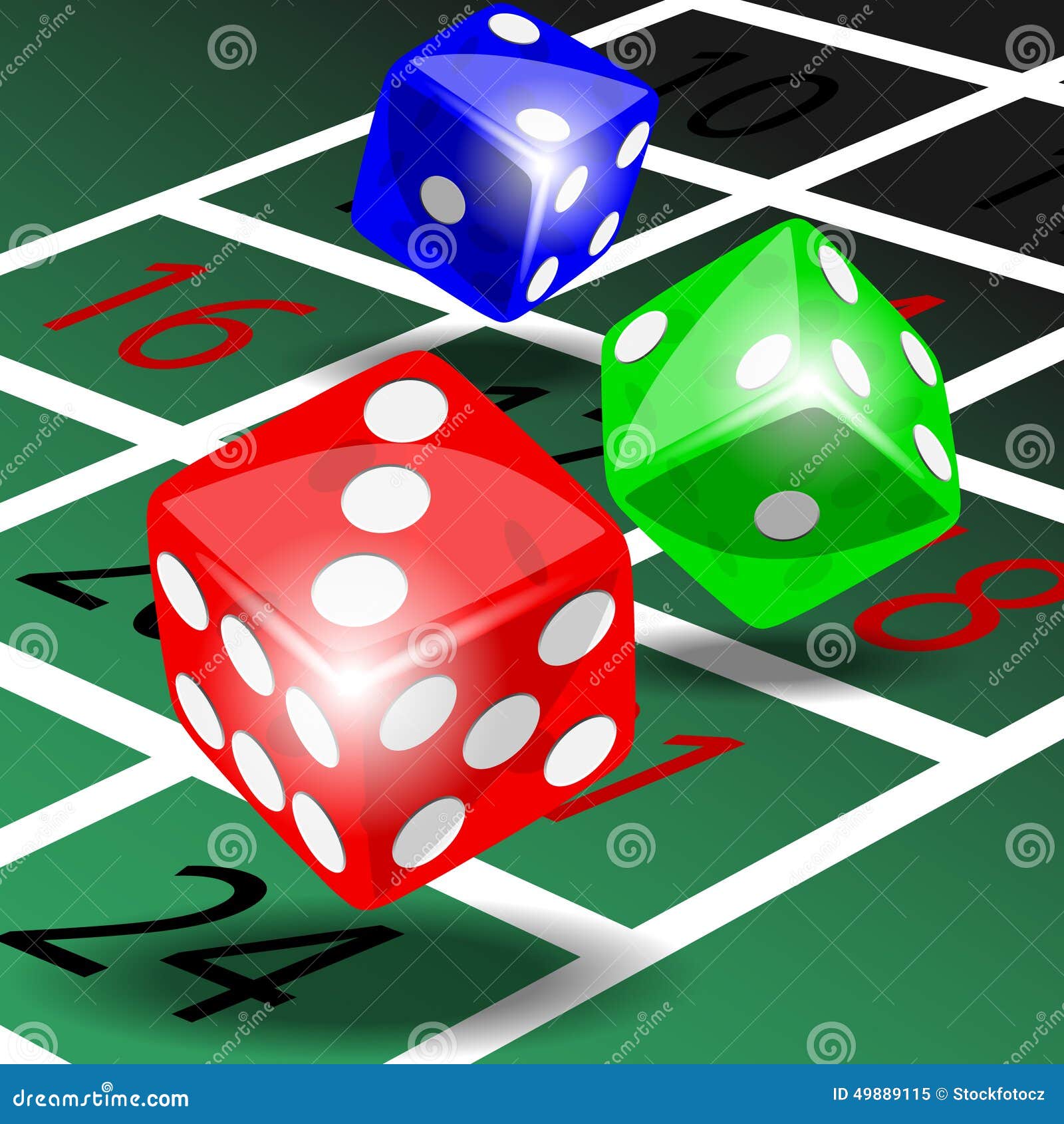 Colored dice stock vector. Illustration of design, dice - 49889115