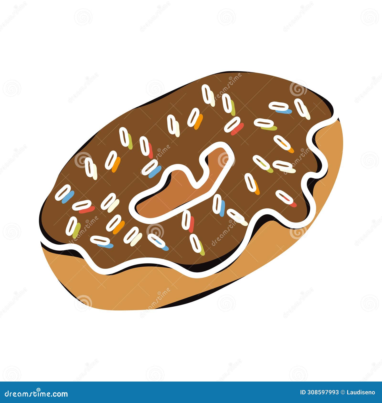 Donut Retro Poster Cartoon Vector | CartoonDealer.com #43621261