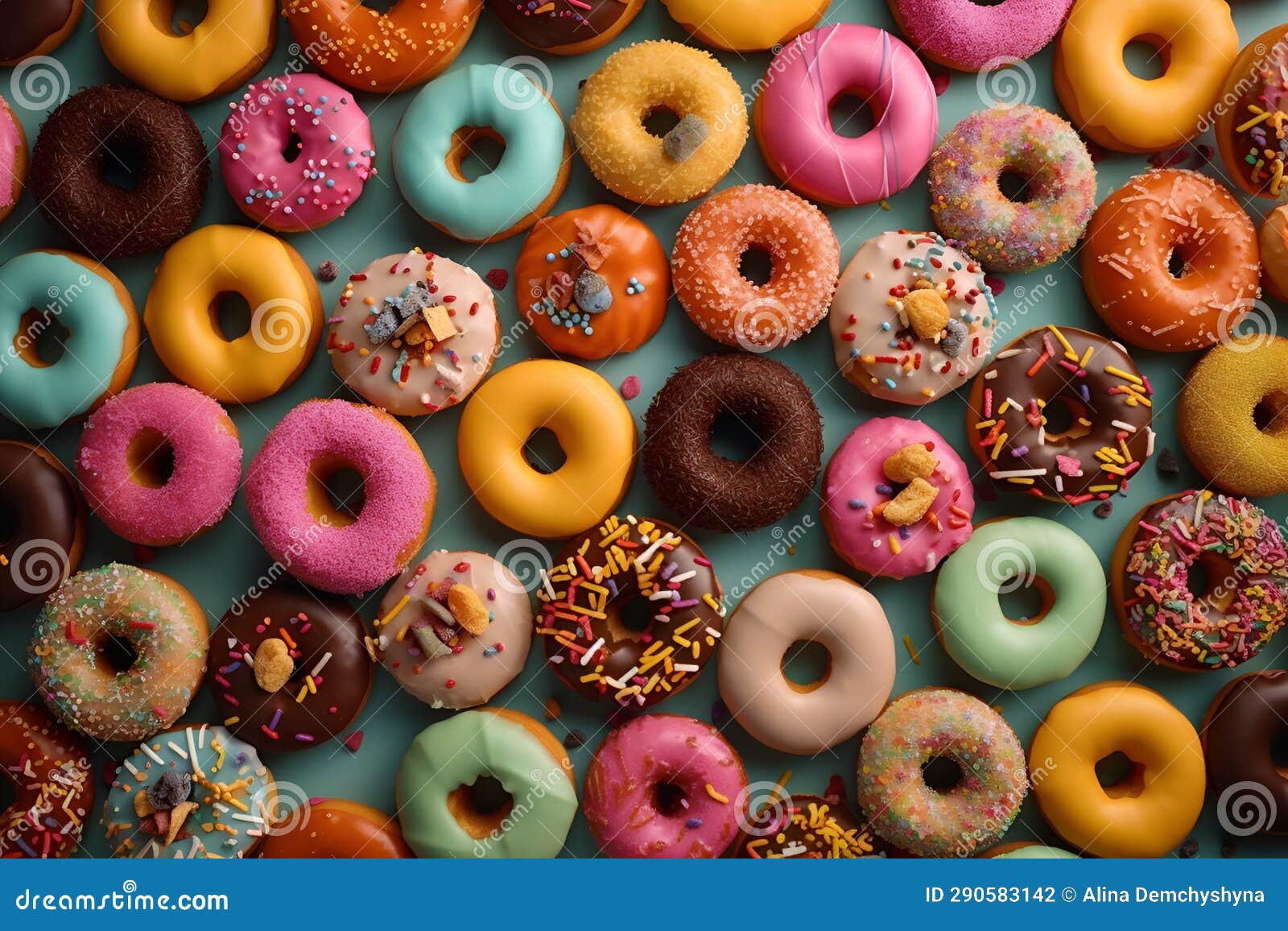 Colored Donuts with Glaze, Sweets Day 1 Stock Illustration ...