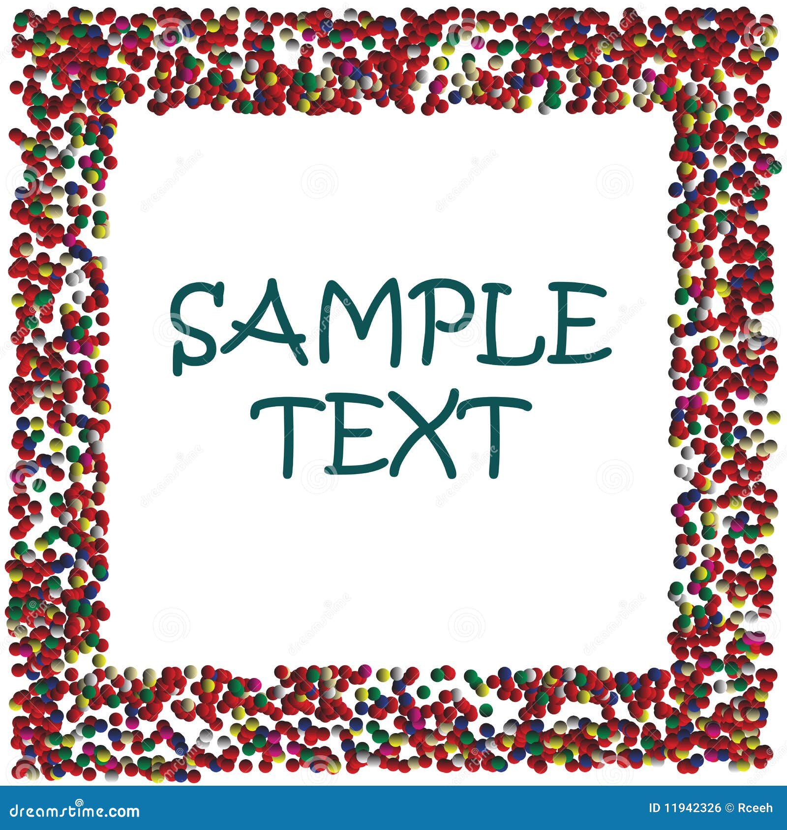 Colored Dots Frame with Space for Sample Text Stock Vector ...