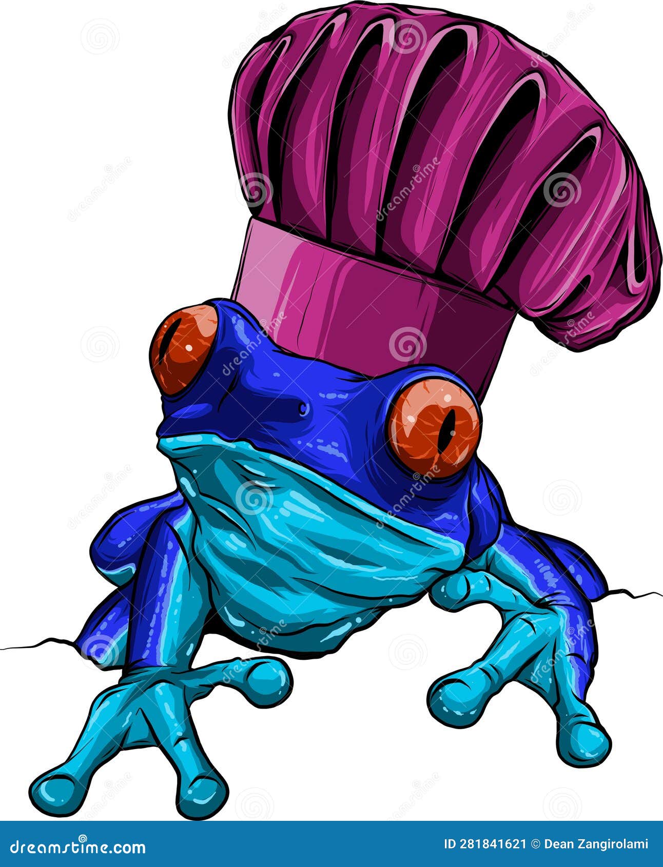 Colored Draw of Frog Vector Illustration Design Stock Vector ...